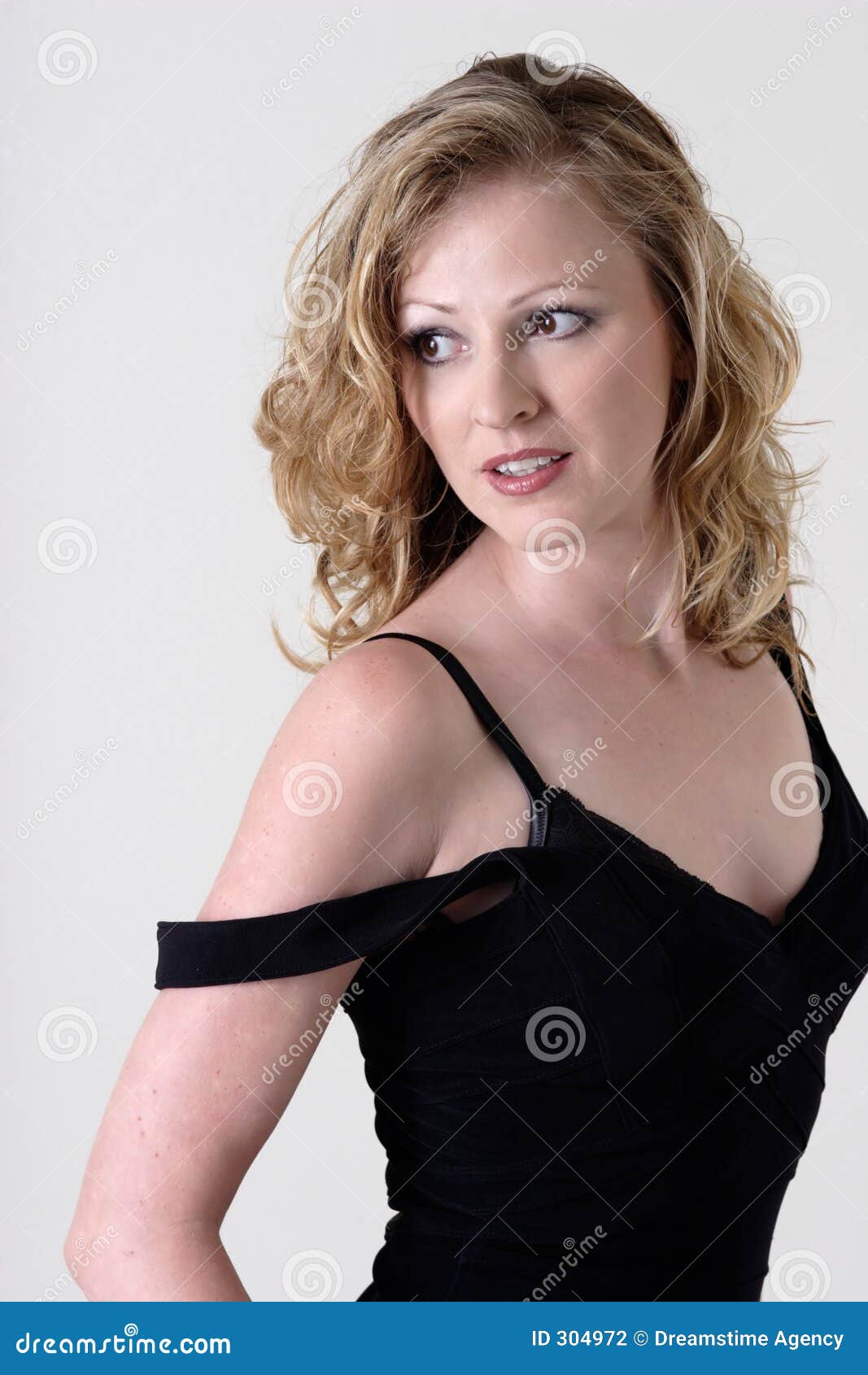 Woman with Off Shoulder Strap Stock Photo - Image of wear, pretty: 304972