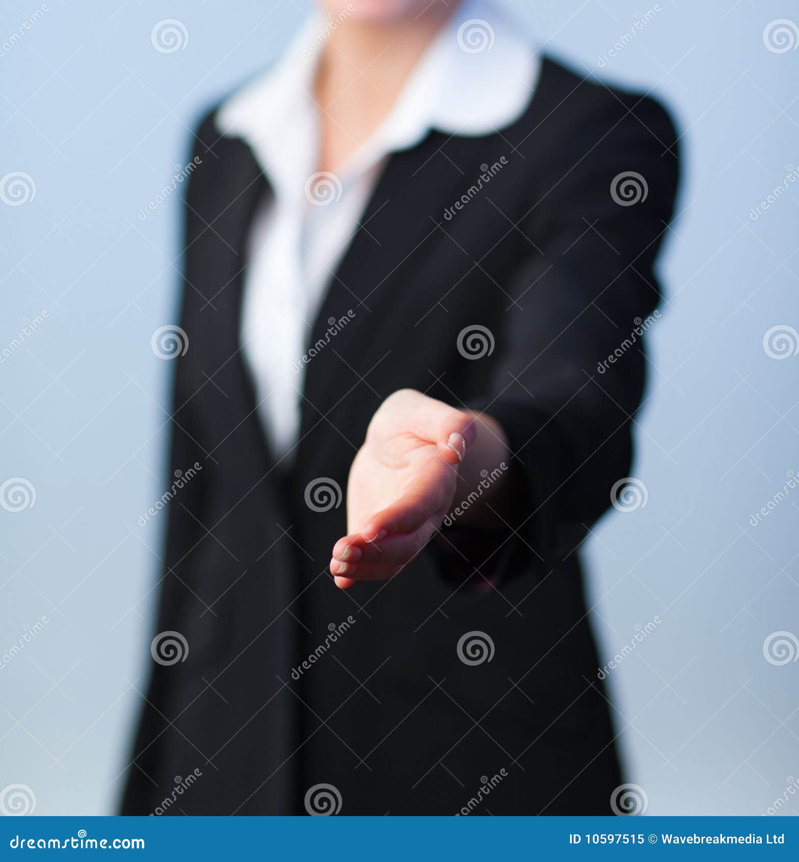 Woman offering a handshake stock image. Image of looking - 10597515