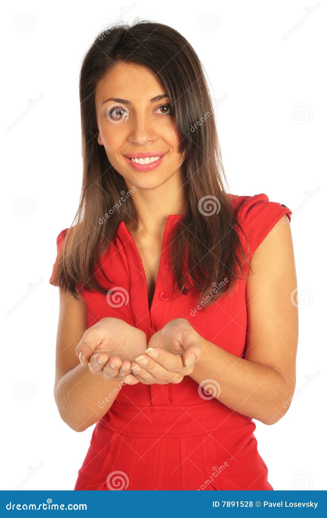 Woman offers something stock photo. Image of metaphor - 7891528