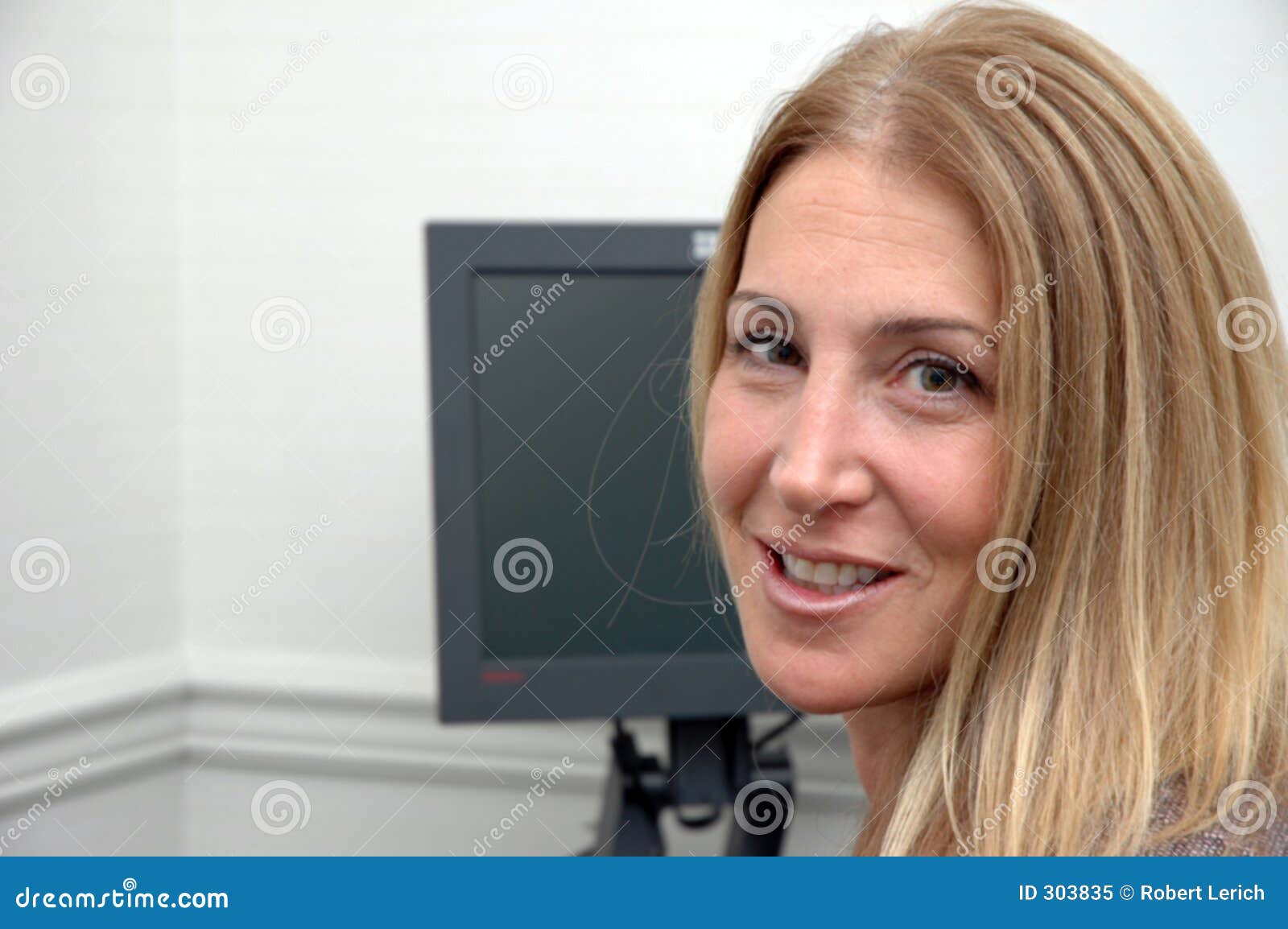 Woman in office stock image. Image of smile, secretary - 303835