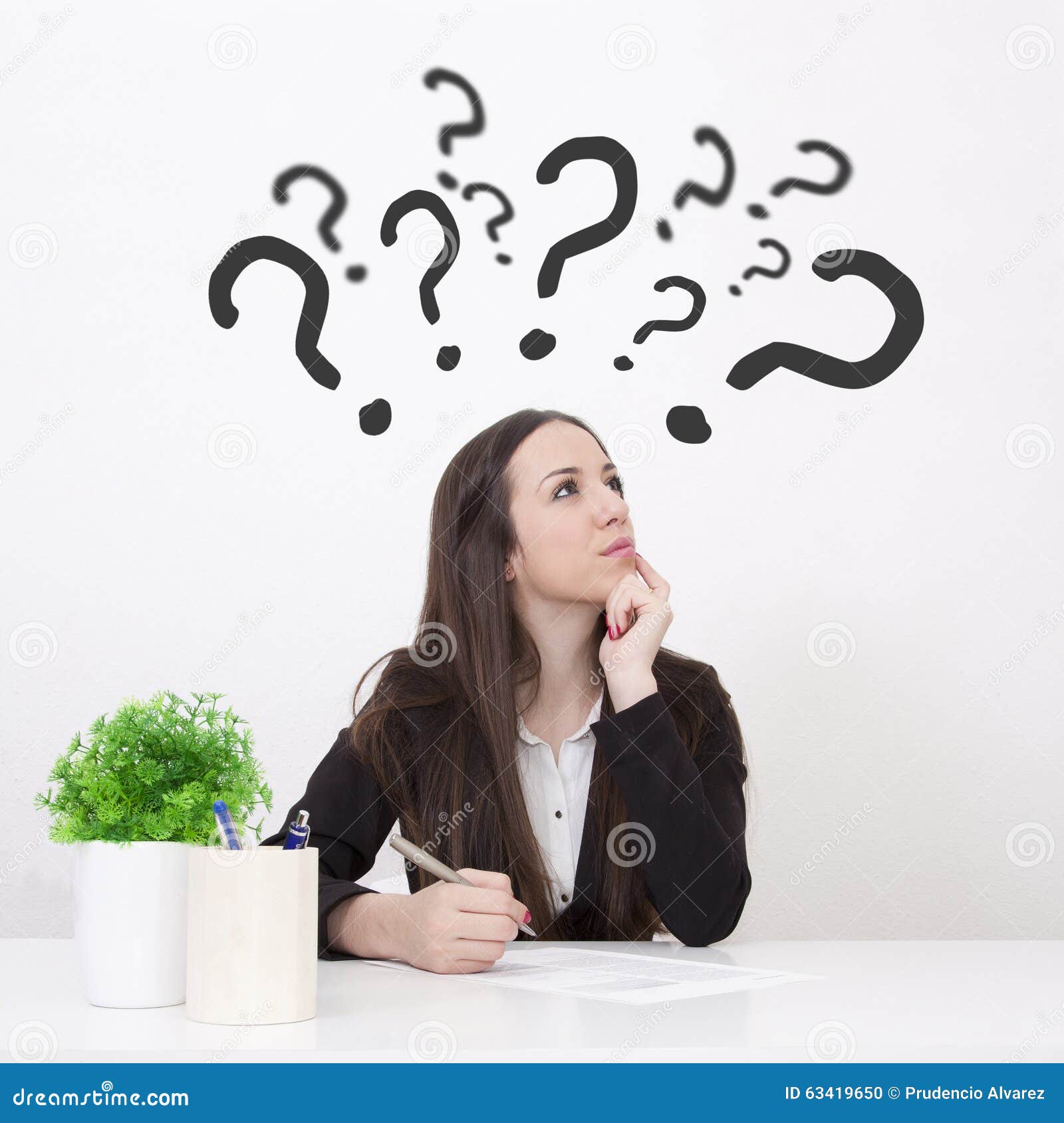 Woman in office stock photo. Image of answer, attitude - 63419650