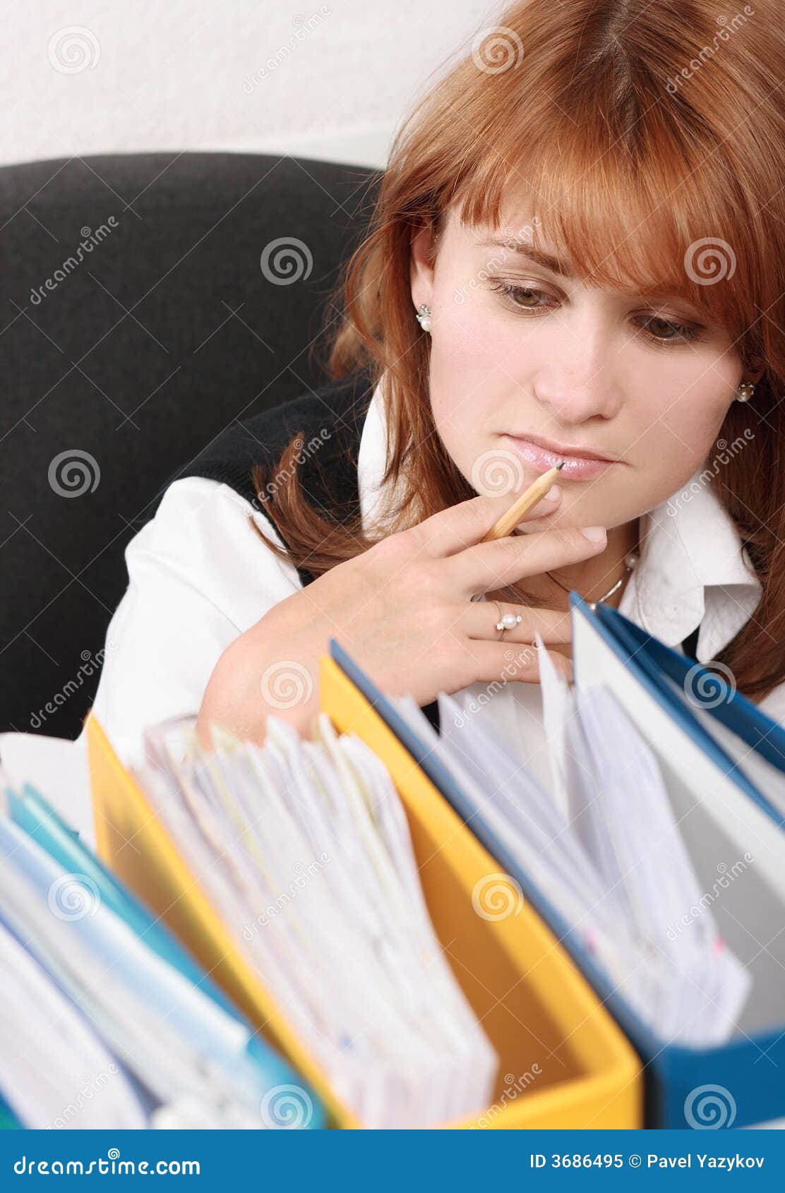 Woman in Office Search a File Stock Image - Image of females, documents ...