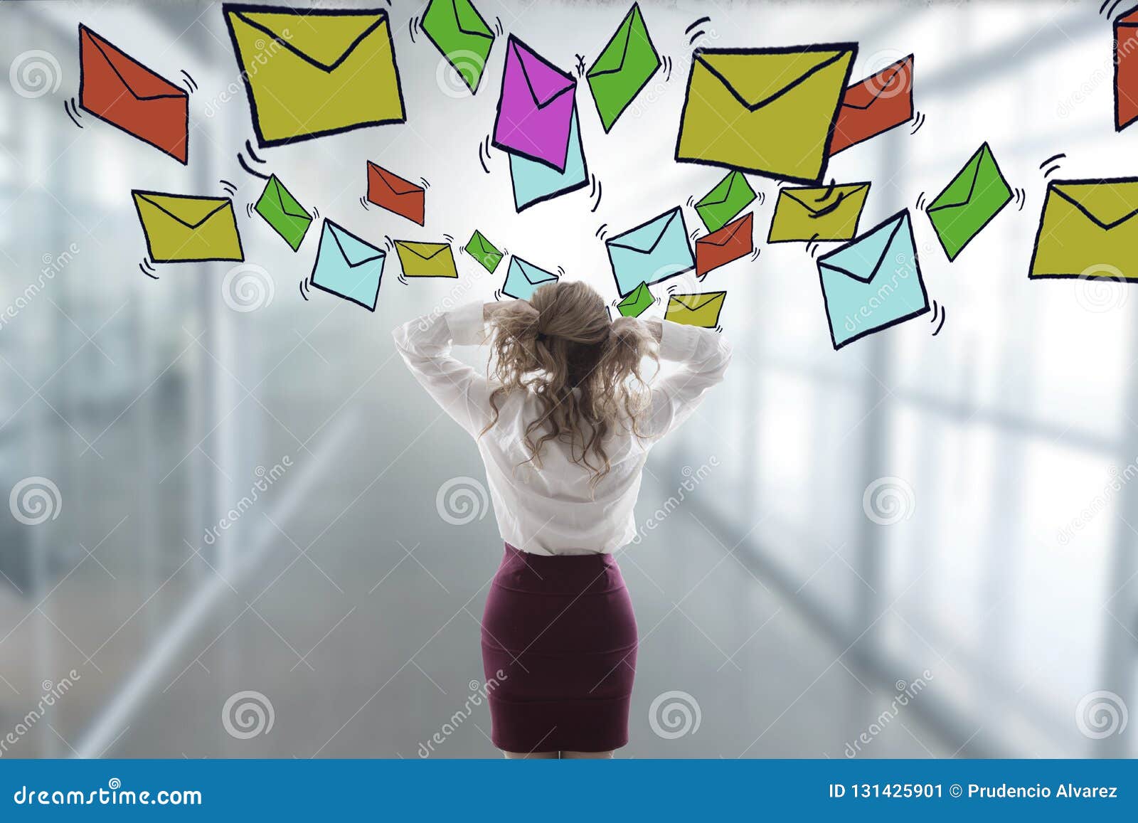 Stressed Out with Emails and Spam Stock Image - Image of problems ...