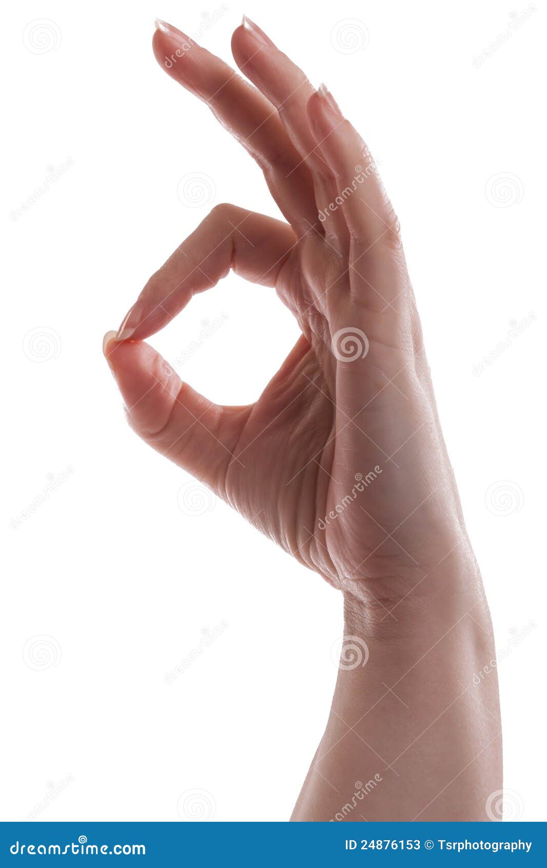 Woman Ok Hand Gesture stock image. Image of background - 24876153
