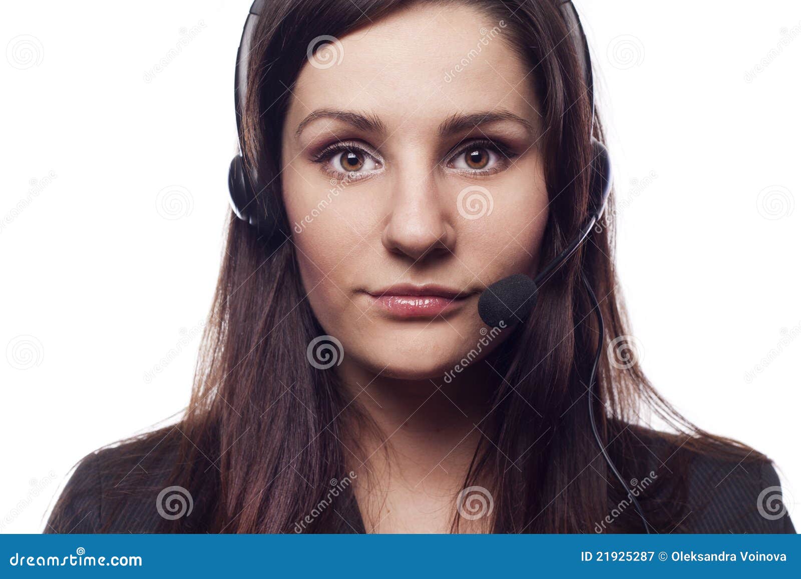 Woman Operator with Headset Stock Image - Image of phone, customer ...