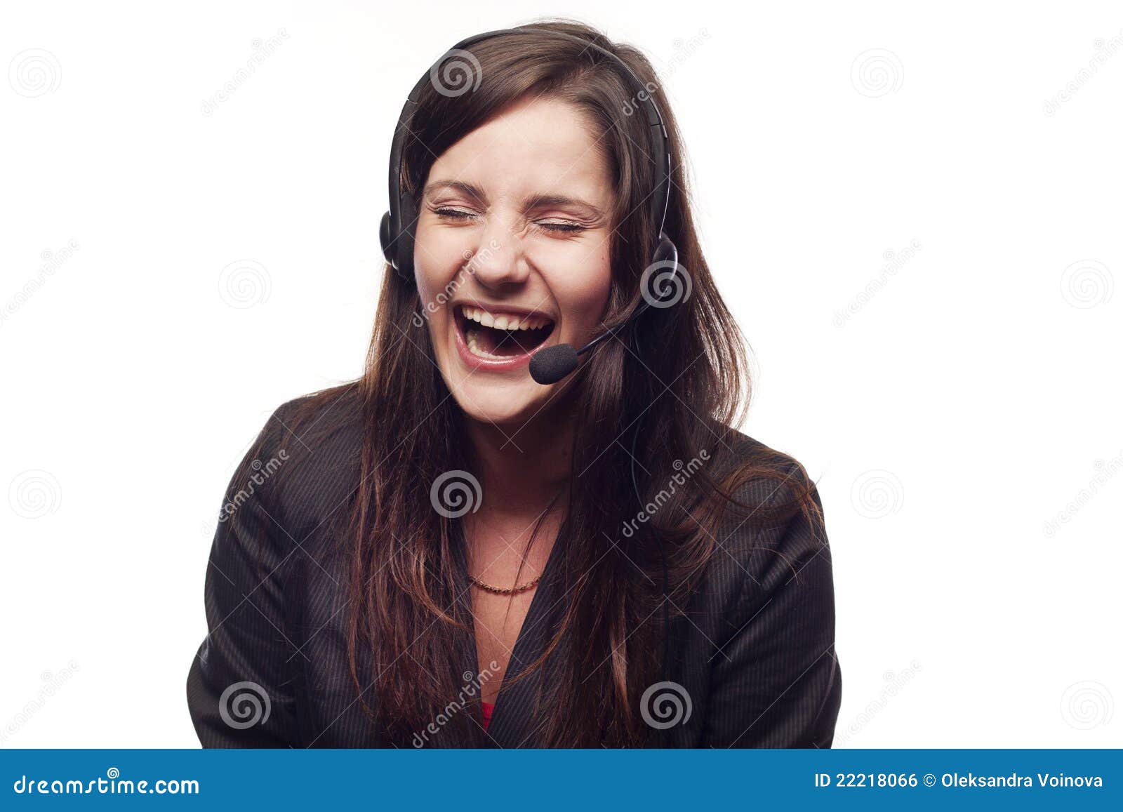 Woman Operator with Headset Stock Photo - Image of occupation, center ...