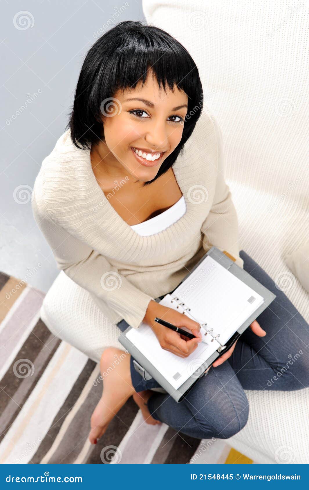 Woman is organised stock image. Image of planner, eurasian - 21548445