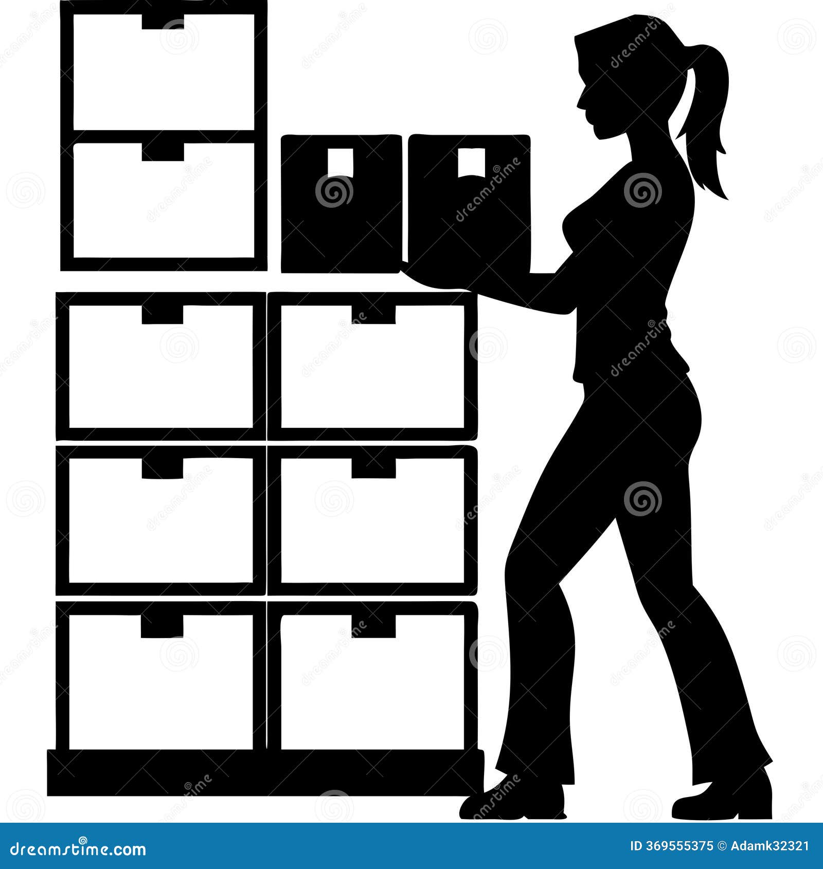 Organizing Storage Boxes Stock Illustration | CartoonDealer.com #336072895