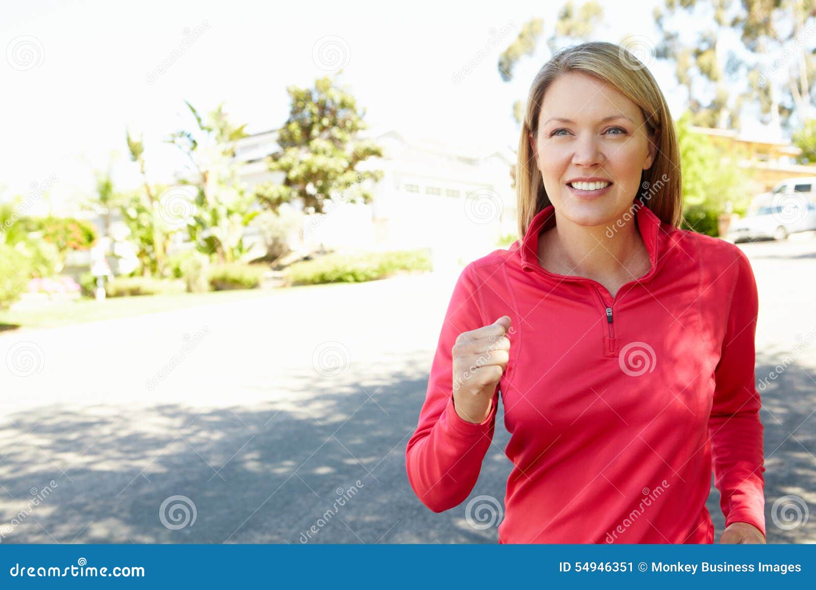 Woman out for a run stock image. Image of fitness, sportswear - 54946351