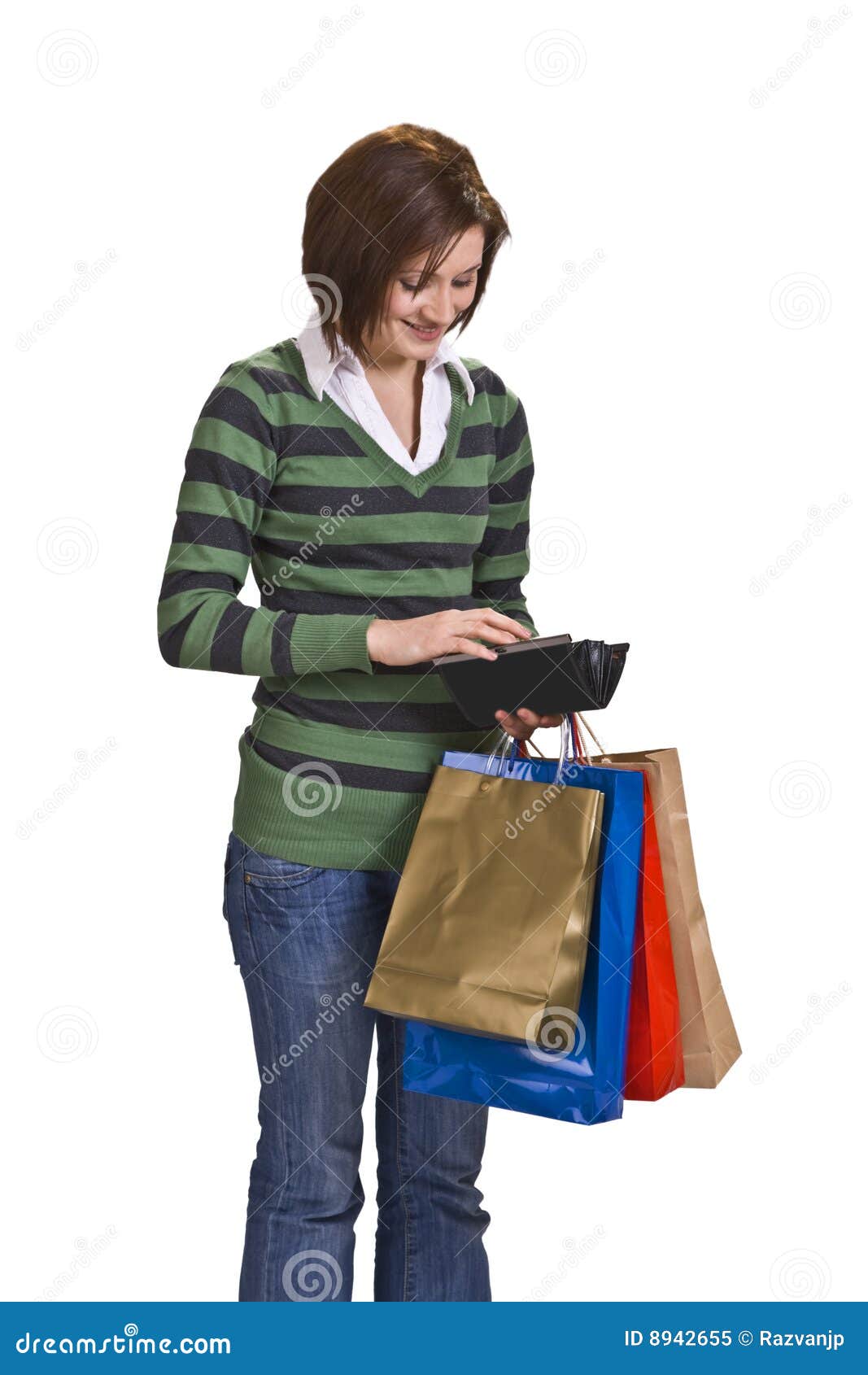 Woman out shopping stock image. Image of middle, profusion - 8942655