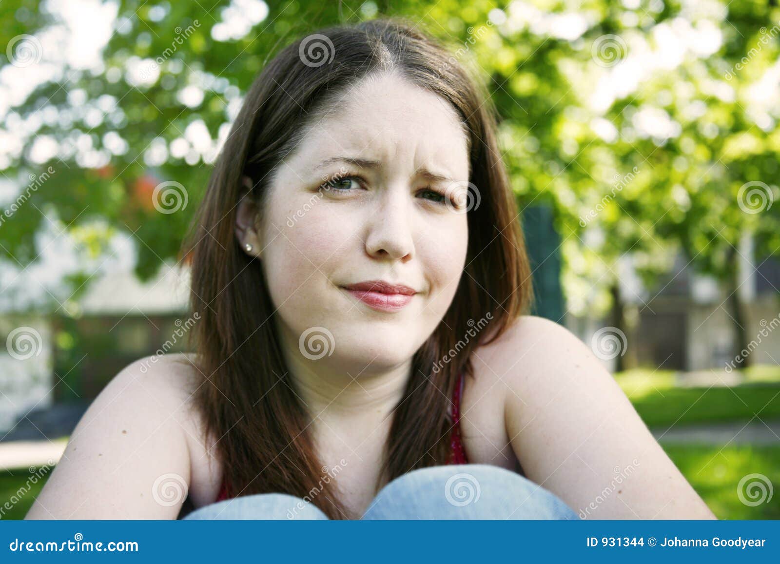 Woman outside stock photo. Image of girl, outside, daydream - 931344