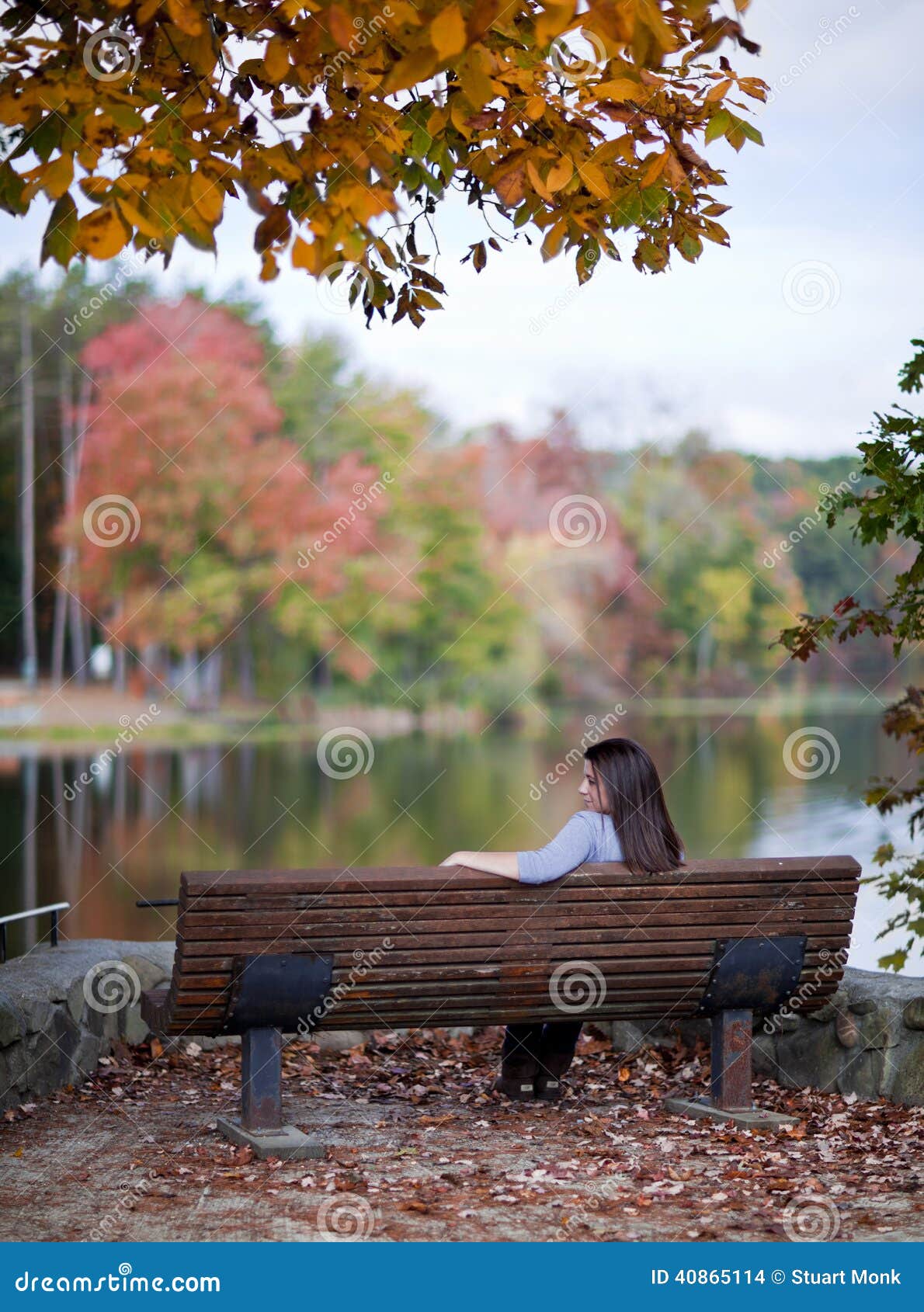 Woman outside stock photo. Image of autumn, cheerful - 40865114