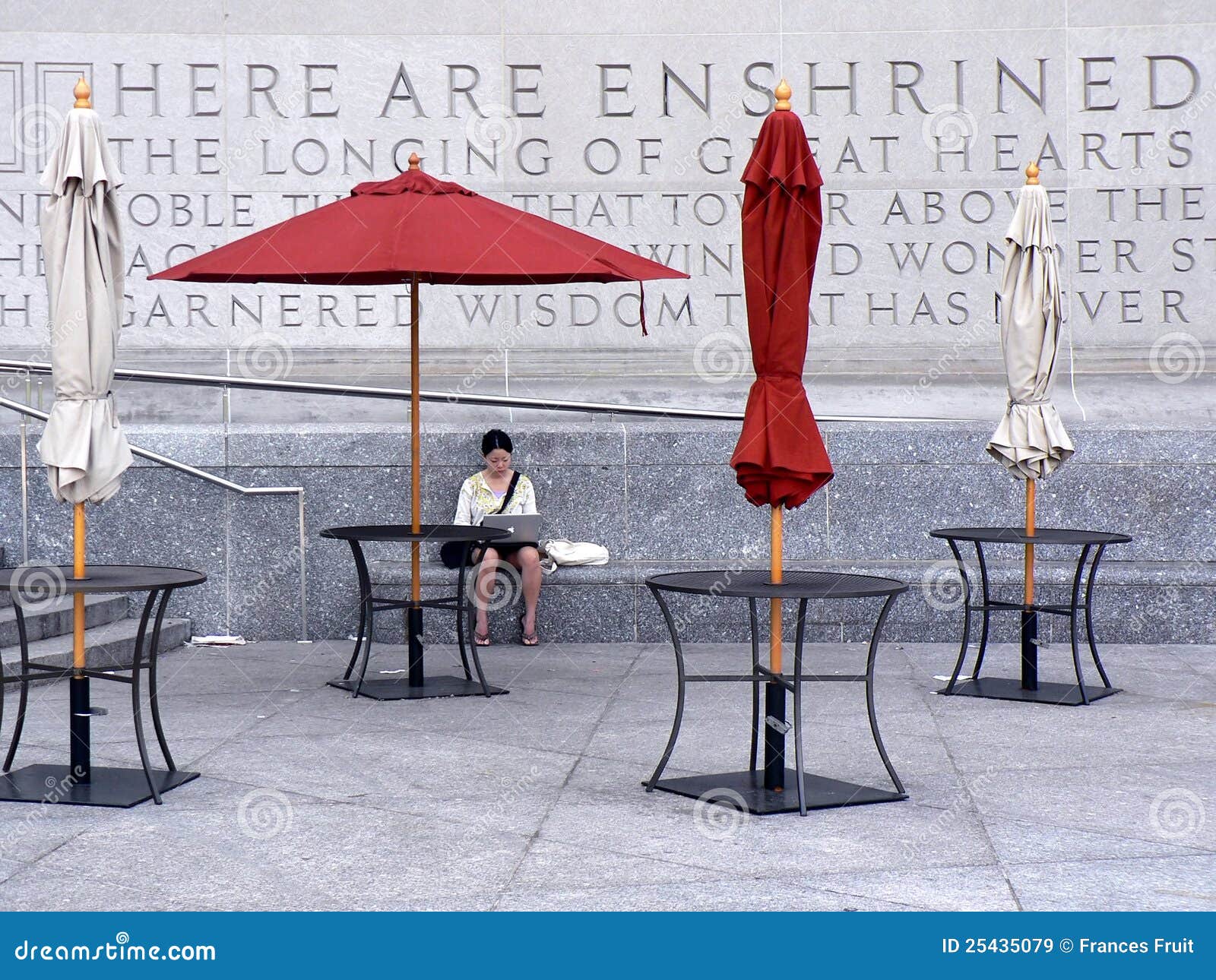 Woman Outside Brooklyn Public Library Editorial Stock Image - Image of ...