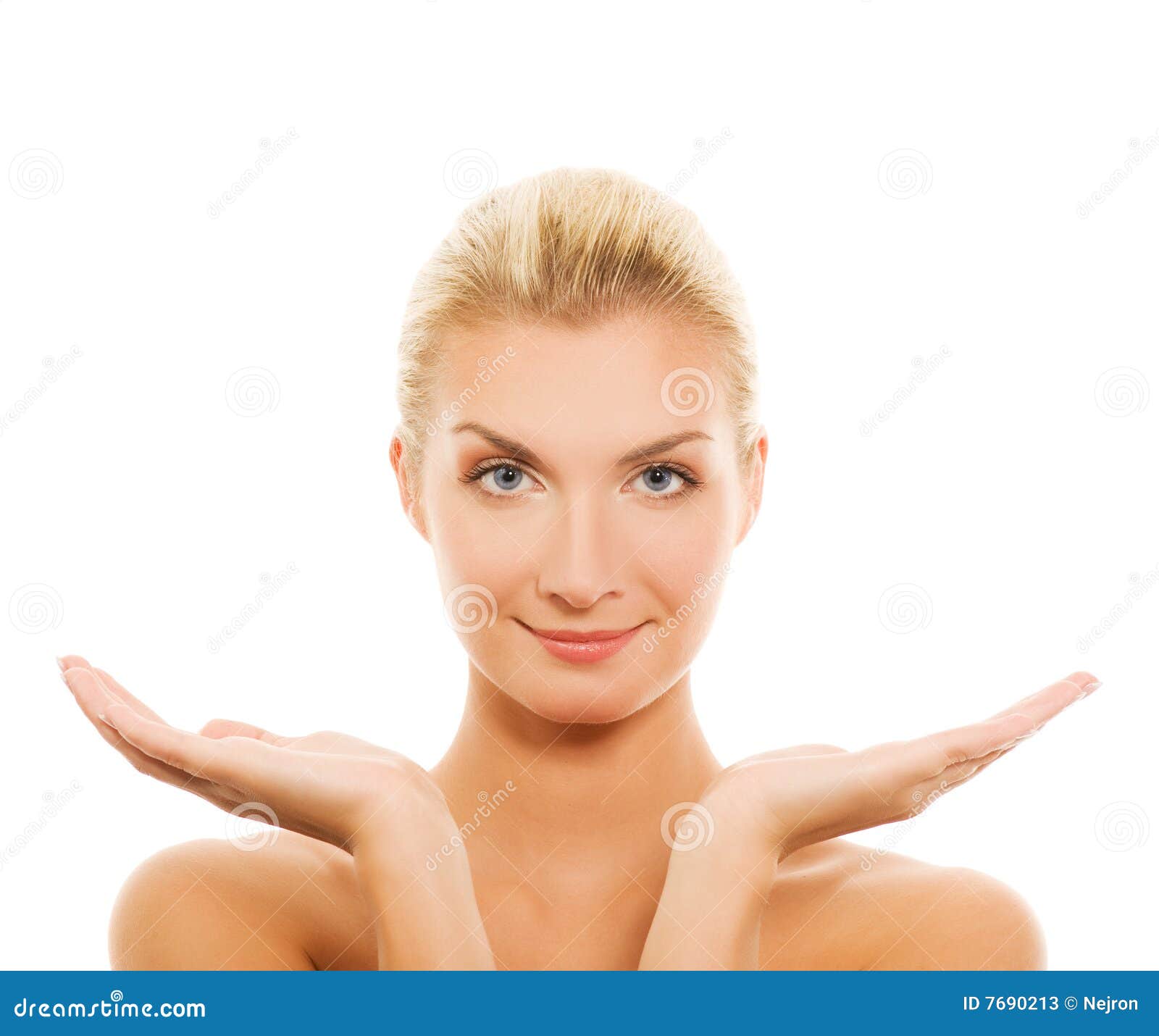 Woman with Outstretched Hands Stock Image - Image of lifestyle, lovely ...