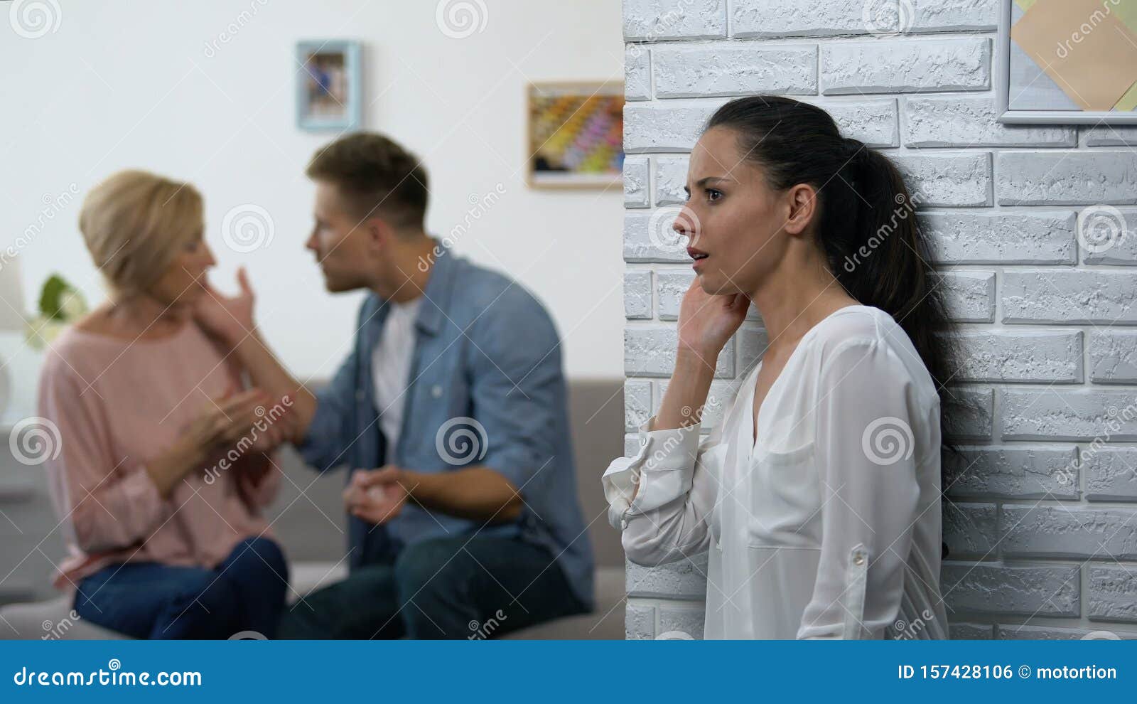 Woman Overhearing Husband Complaining On Marriage To Mother In Law