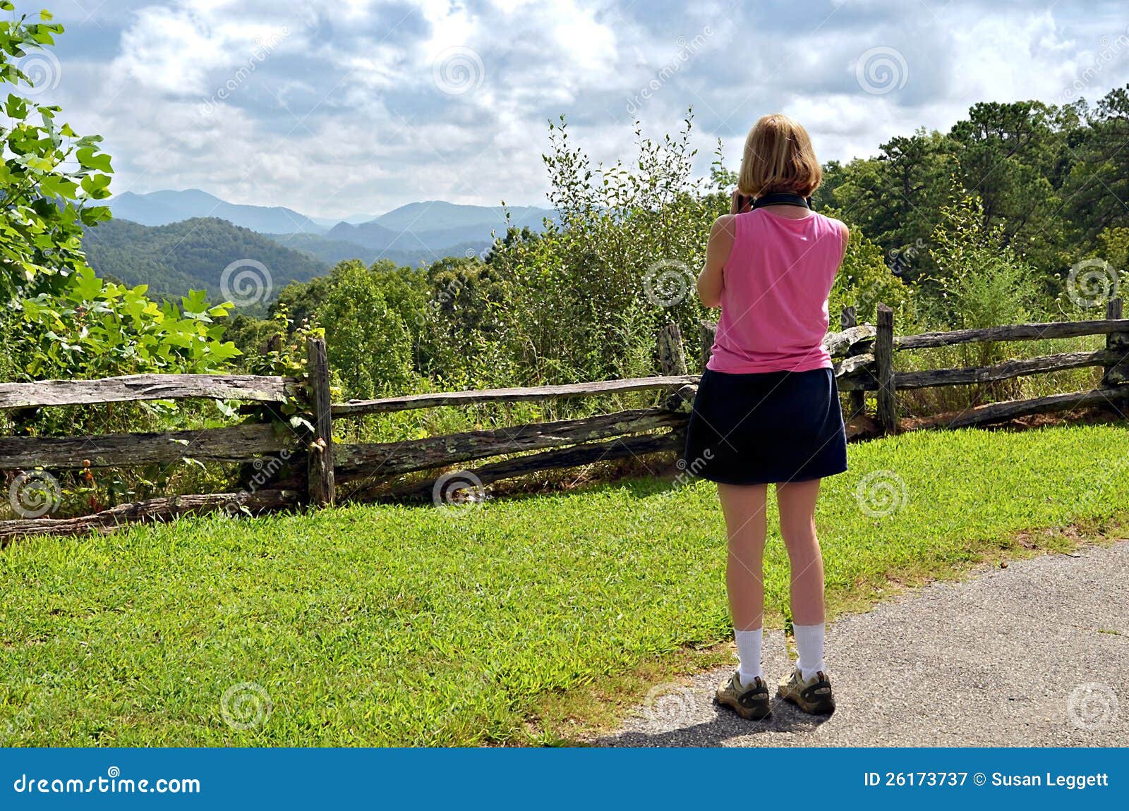 Woman at an Overlook stock image. Image of ranges, overlook - 26173737