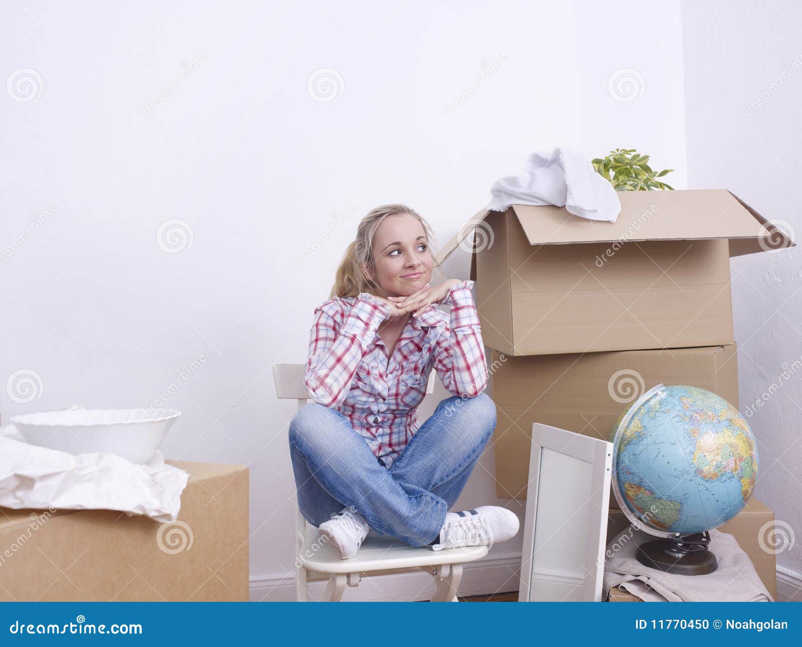 Woman packing stock photo. Image of resting, sitting - 11770450