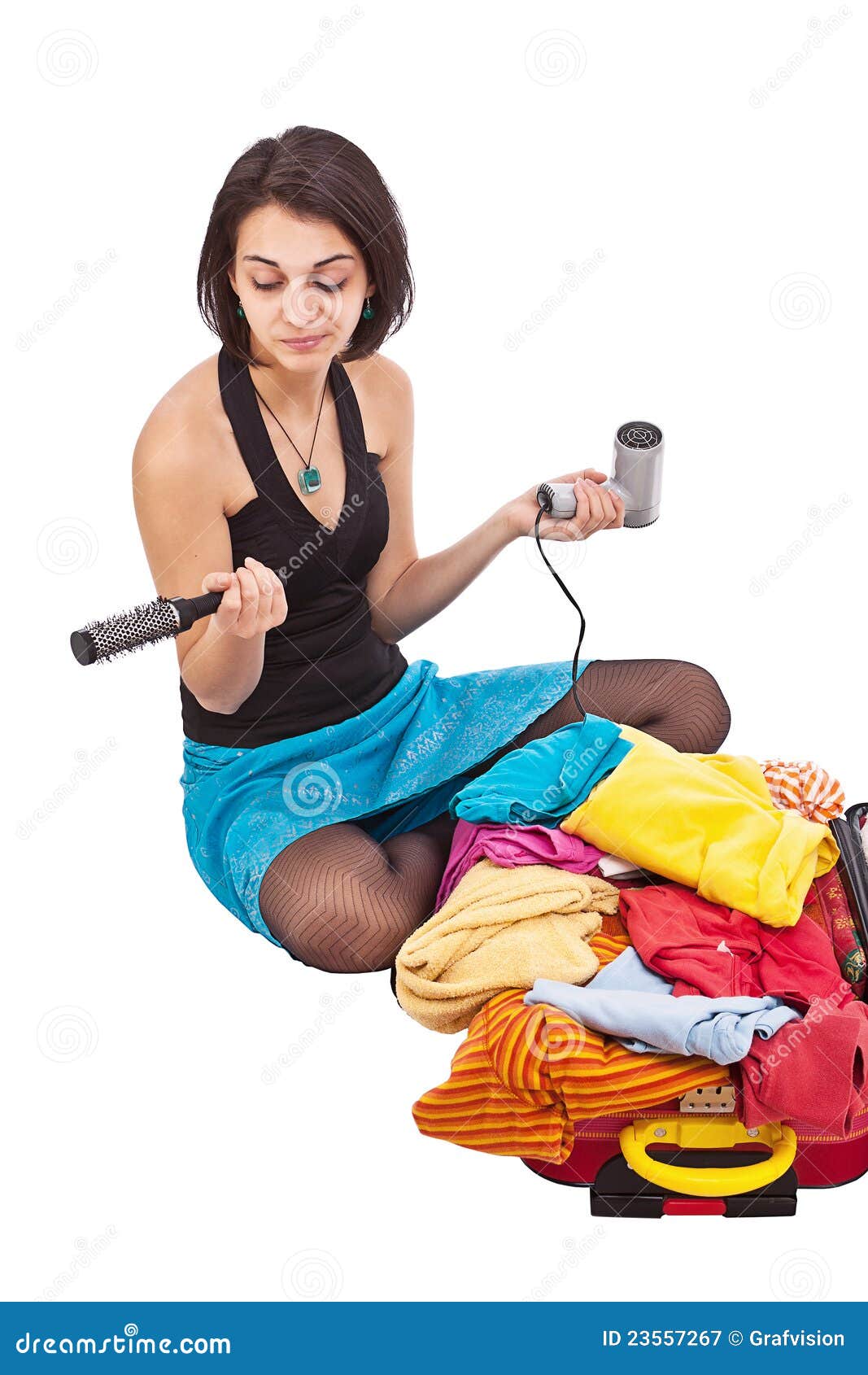 Woman packing stock image. Image of indoors, departure - 23557267