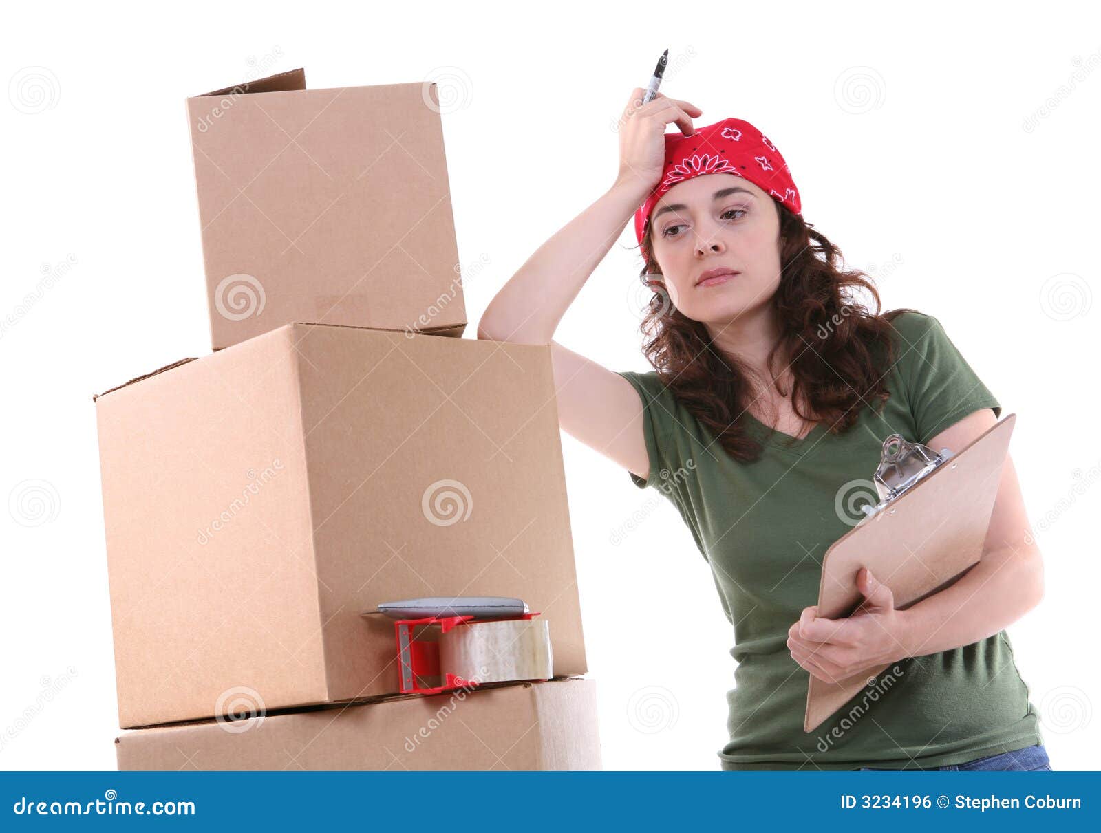Woman Packing stock photo. Image of package, crate, office - 3234196