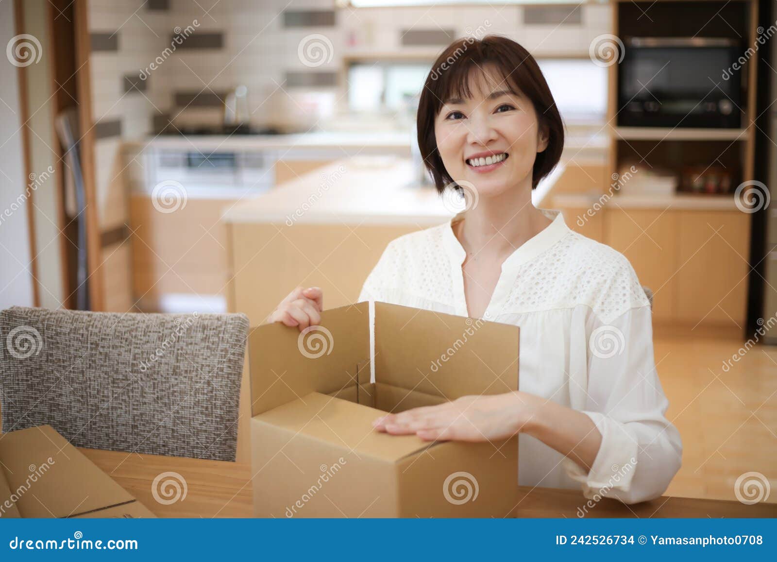 Woman packing work stock photo. Image of indoors, person - 242526734