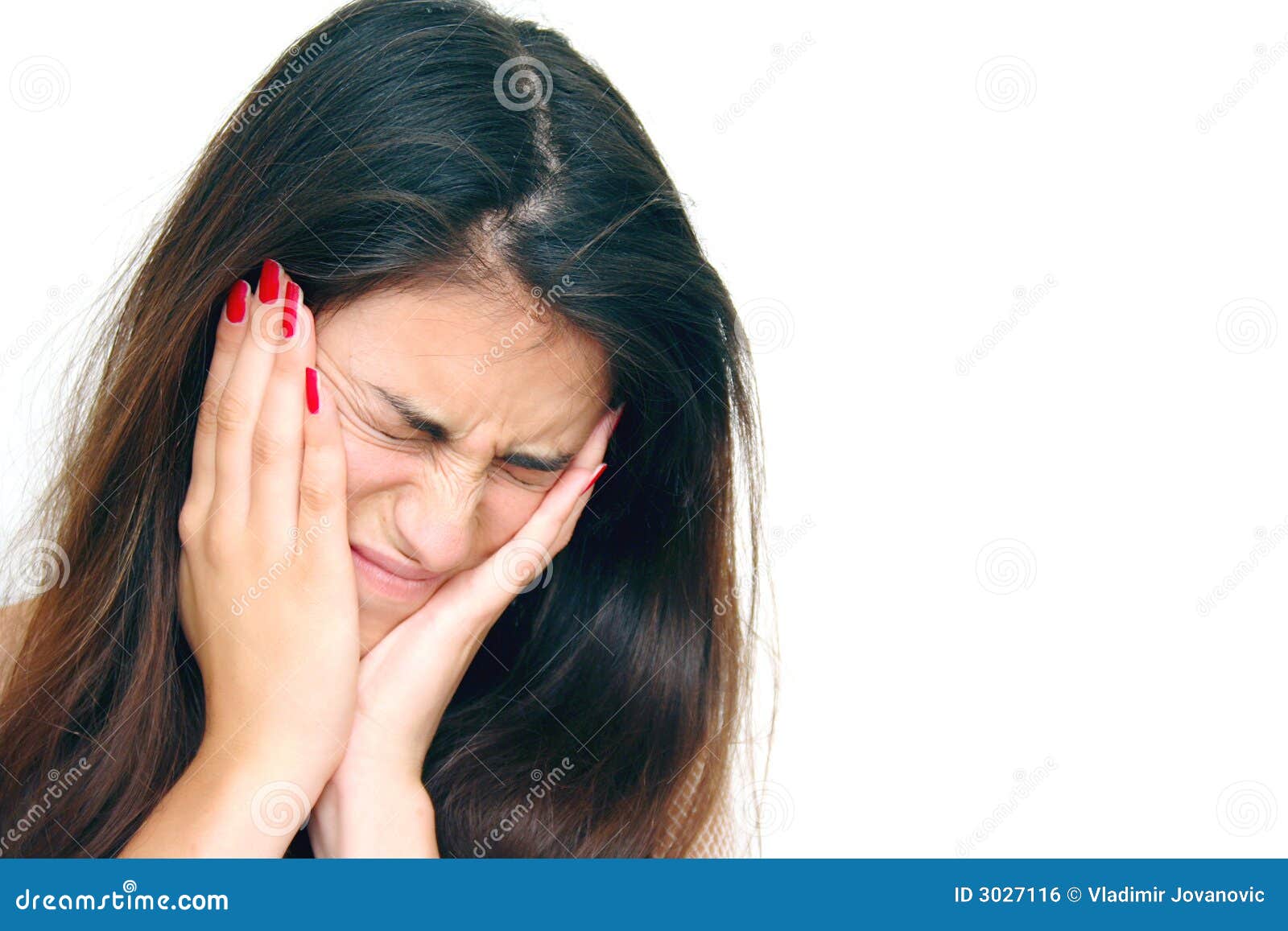 Woman in pain stock photo. Image of head, disease, face - 3027116