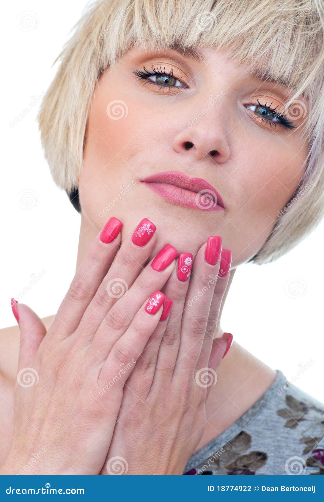 Woman with Painted Fingernails Stock Photo - Image of cute, women: 18774922
