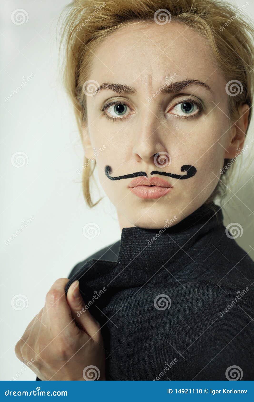 Woman With Mustache Stock Image | CartoonDealer.com #3687139