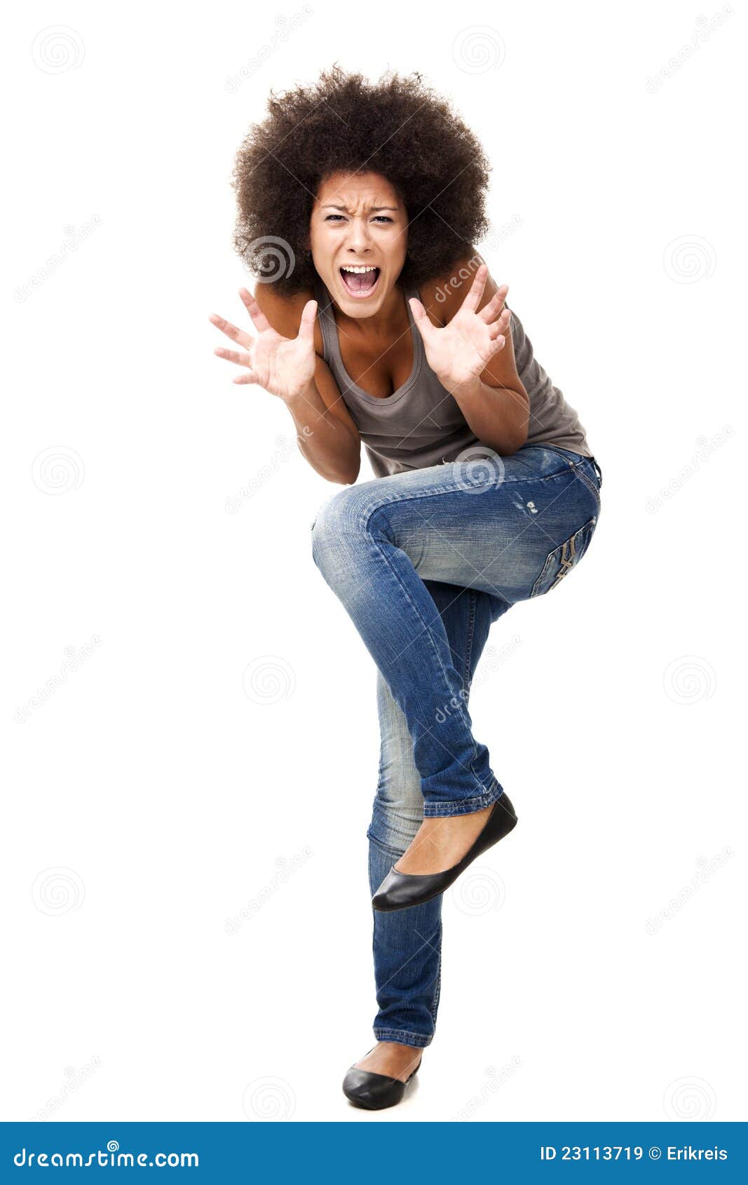 Woman in Panic stock image. Image of people, attractive - 23113719