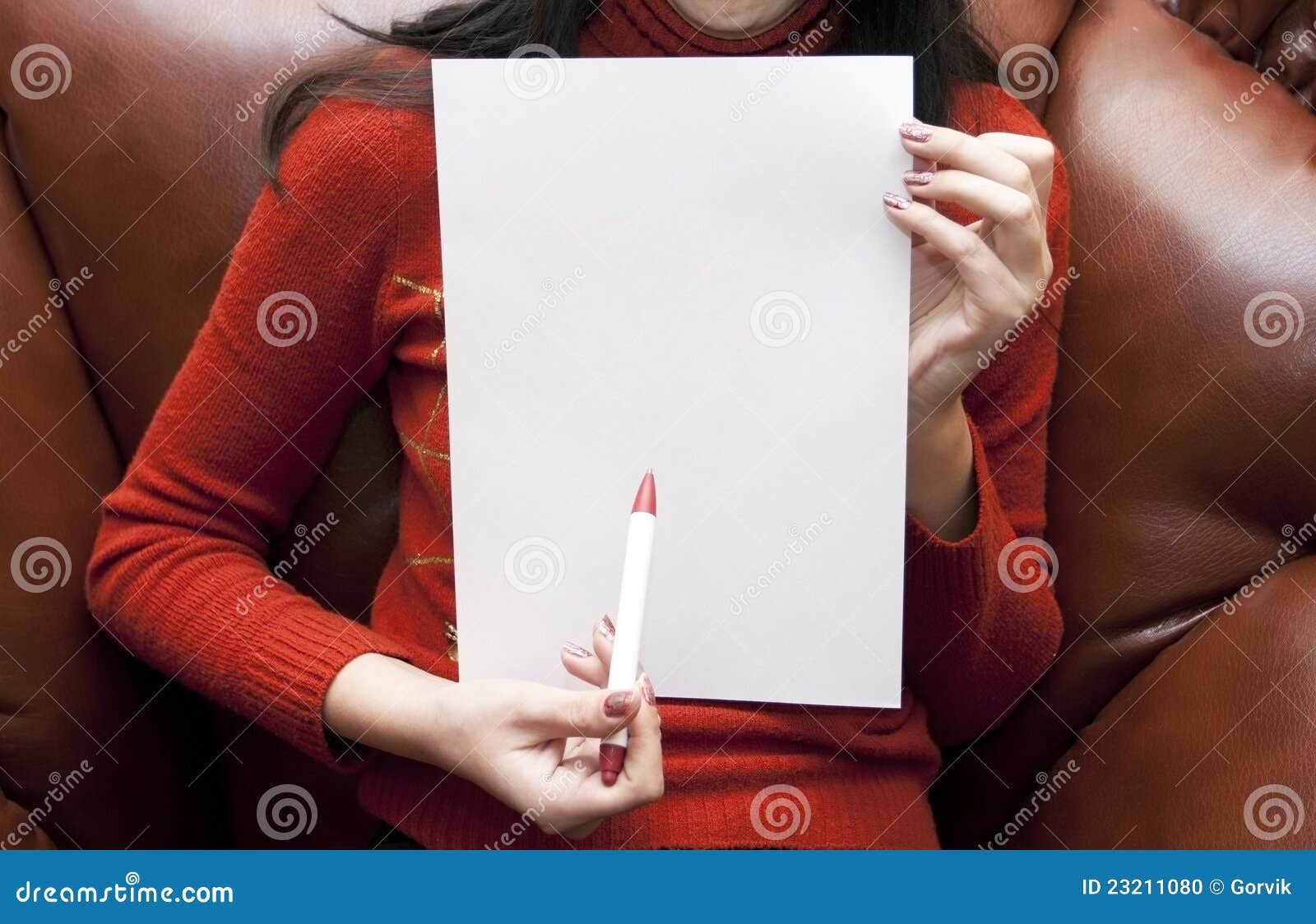 Woman Paper Clean Sheet Specifies Stock Photos - Free & Royalty-Free ...