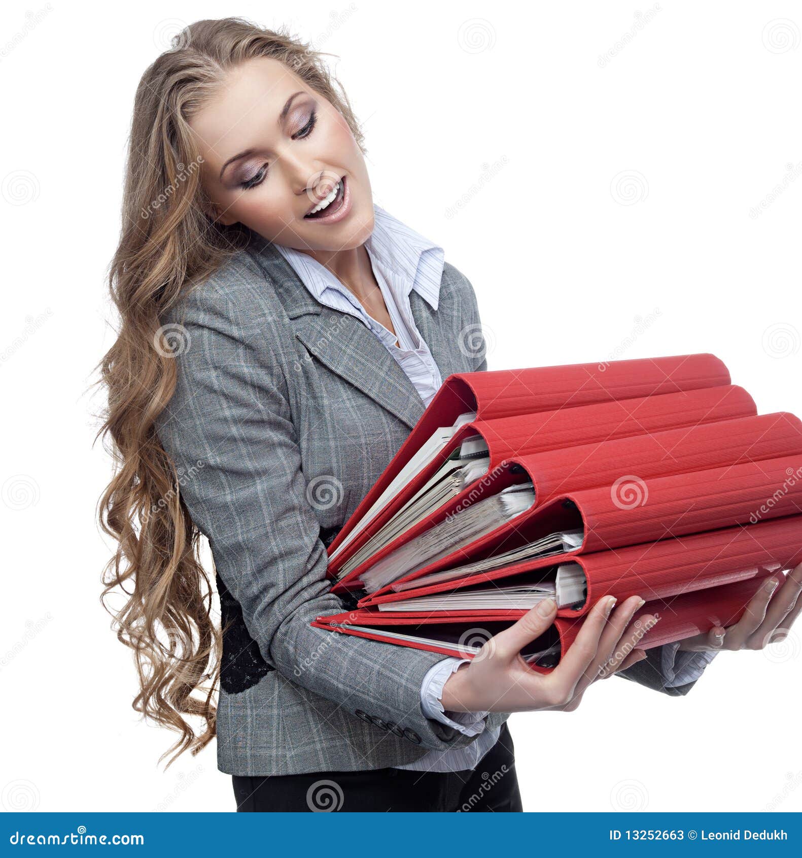 Woman with papers stock image. Image of career, agent - 13252663