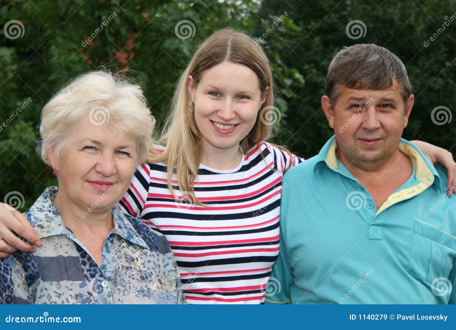Woman with parents stock image. Image of girl, daughter - 1140279
