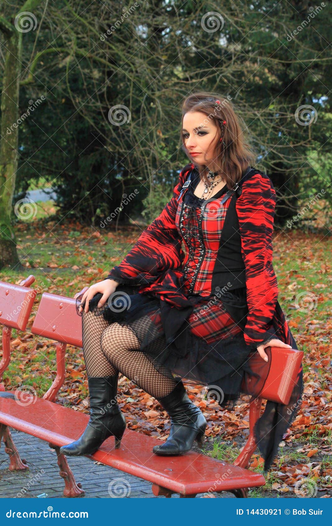 Gothic woman in the park stock image. Image of elegant - 14430921