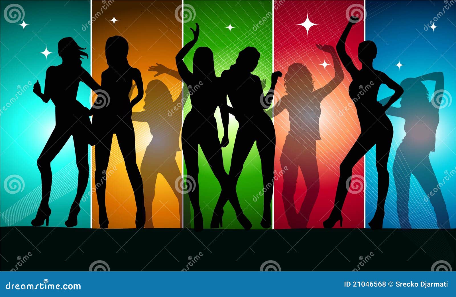 Woman party stock vector. Illustration of disco, vector - 21046568
