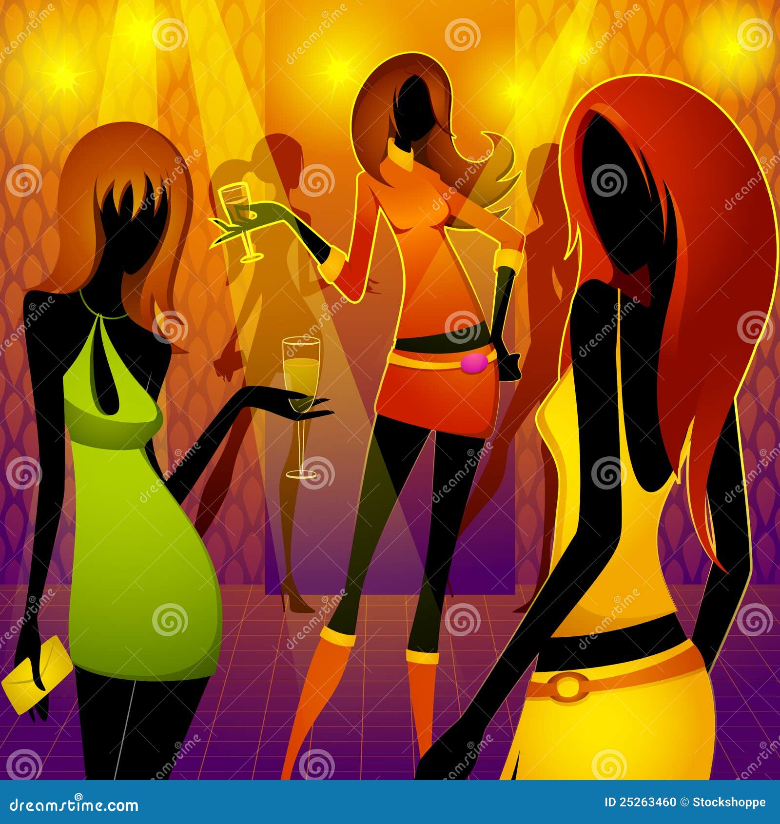 Woman in Party stock vector. Illustration of body, editable - 25263460
