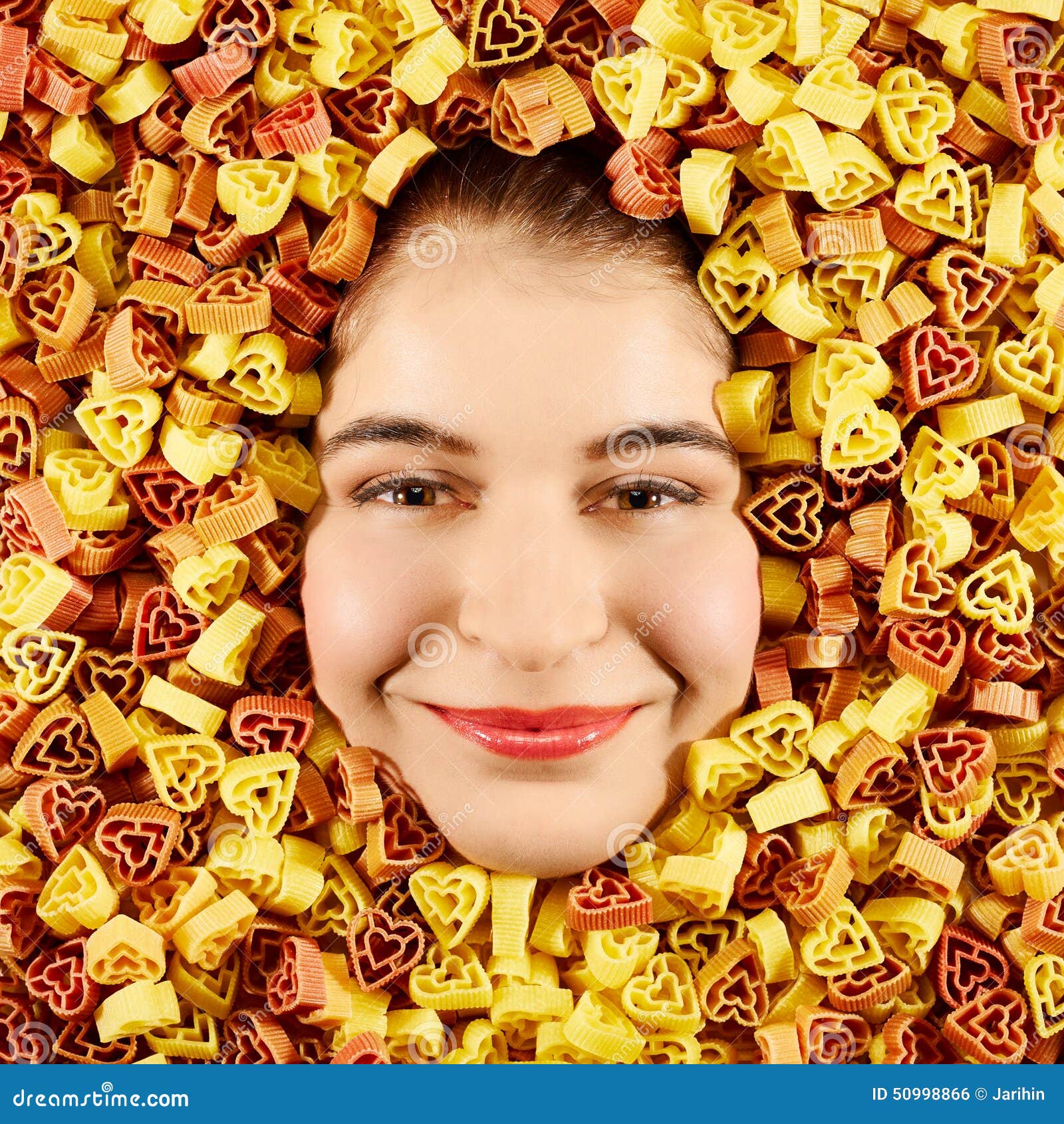 Woman and pasta stock photo. Image of concept, edible - 50998866
