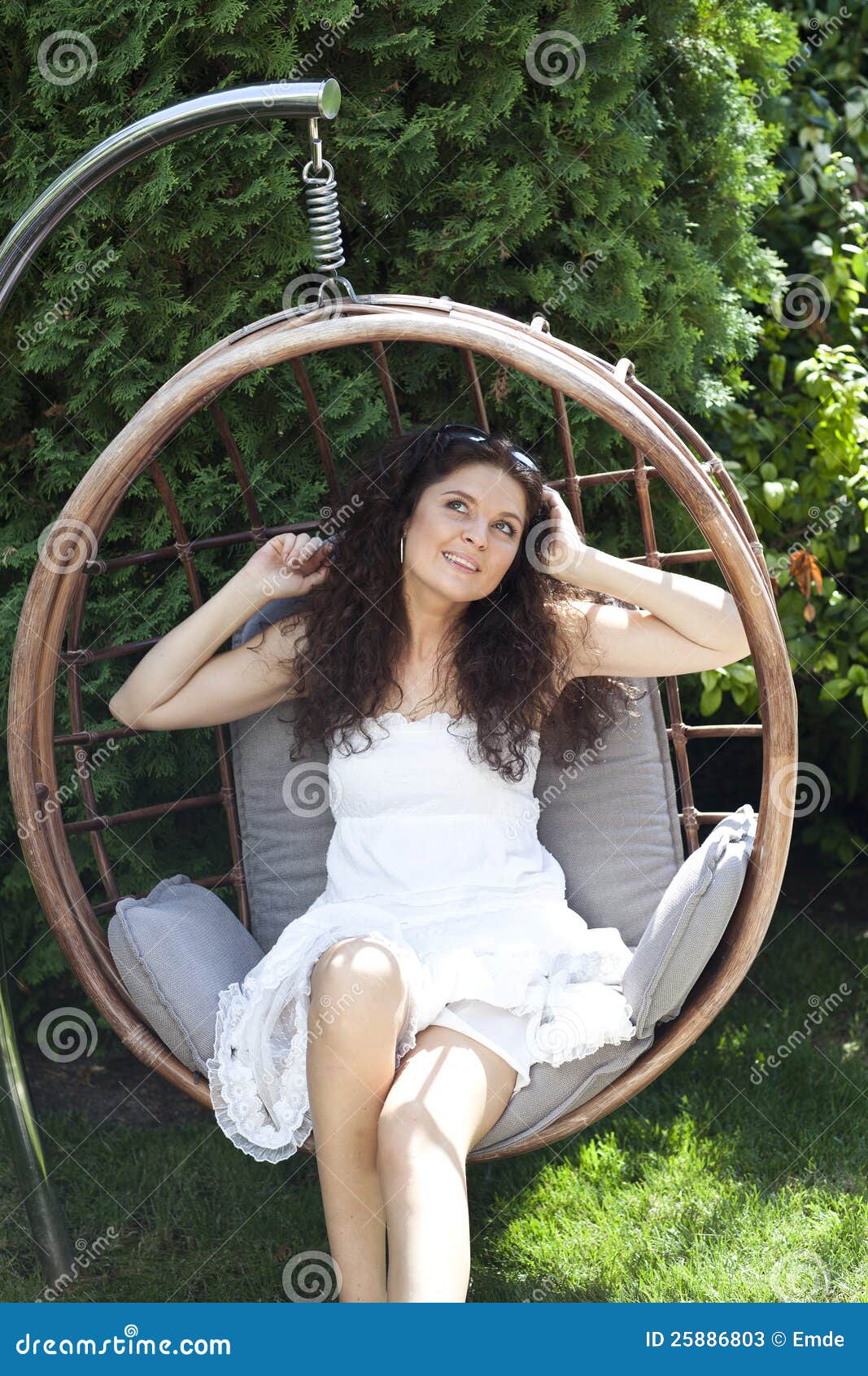 Woman on patio stock image. Image of park, play, parent - 25886803