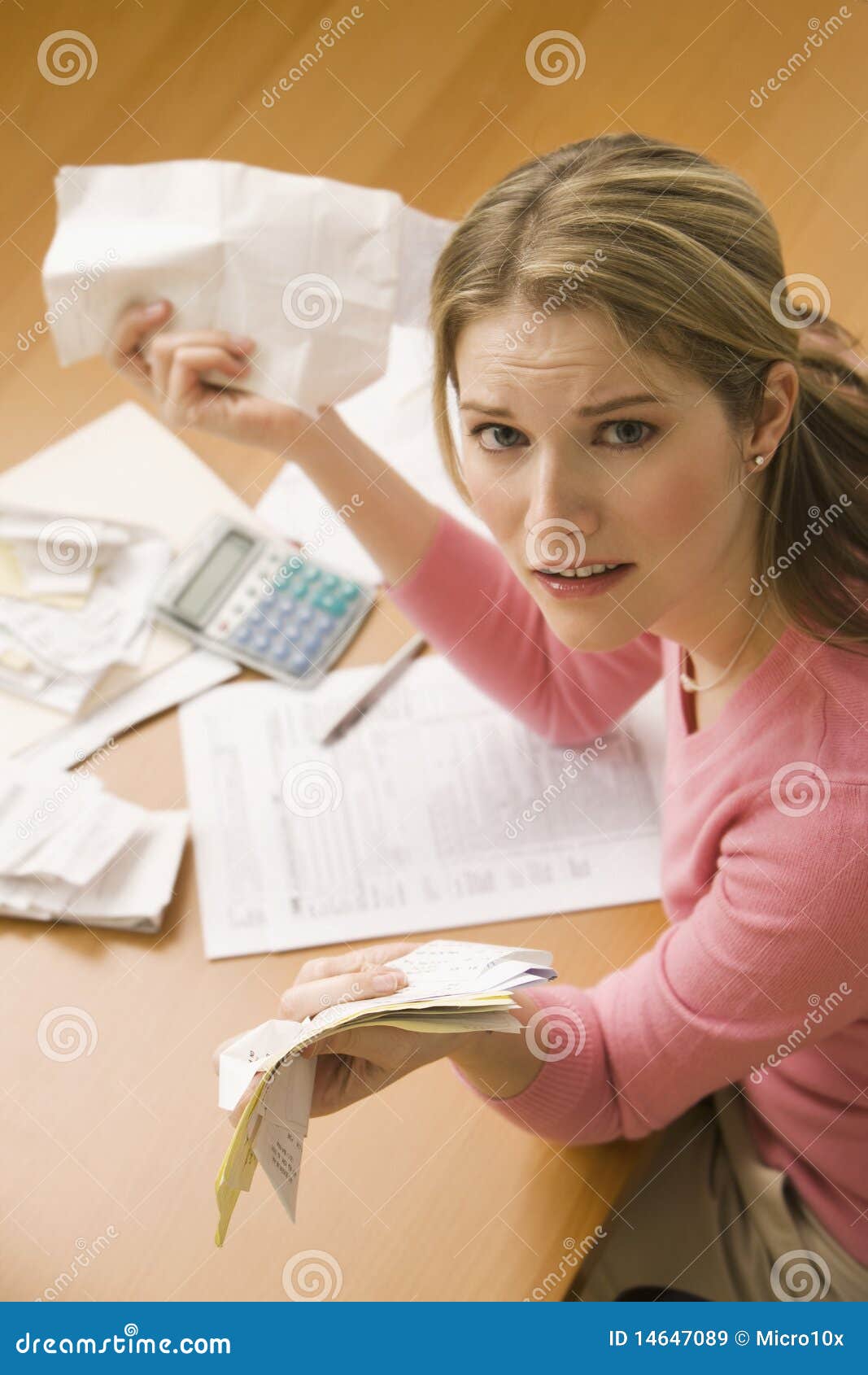 Woman Paying Bills stock image. Image of casual, domestic - 14647089