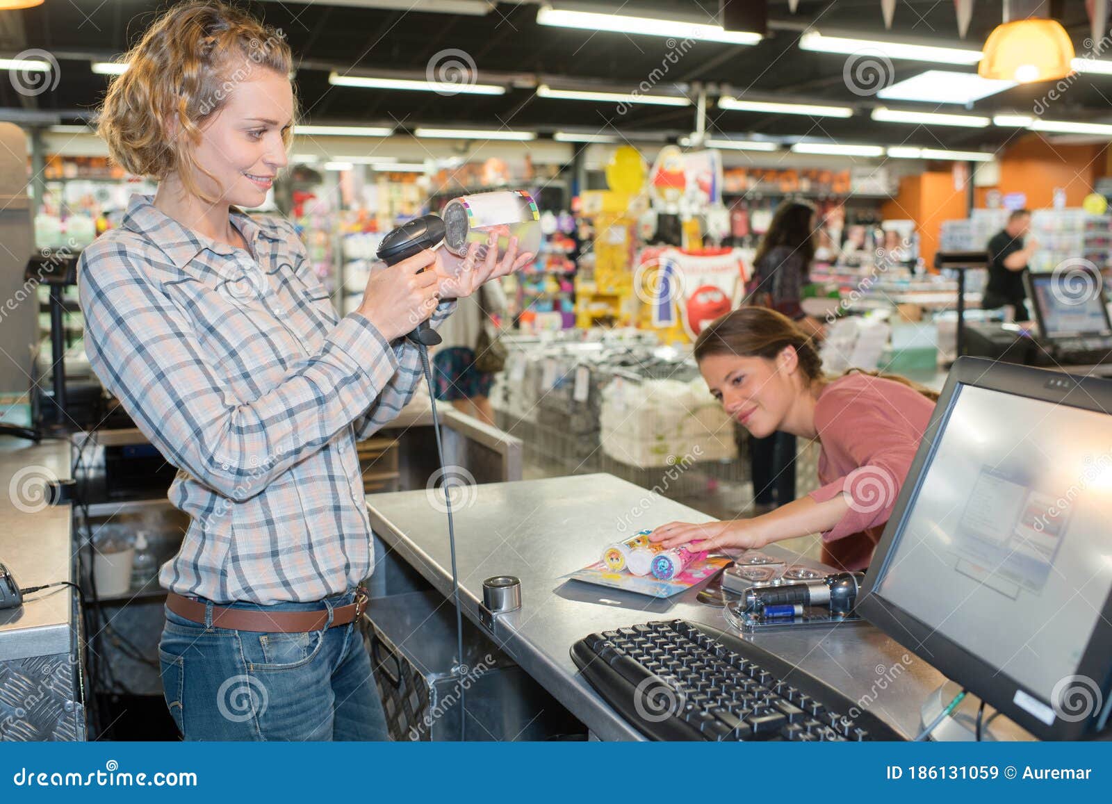 Woman Paying with Cash in Store Stock Image - Image of consumerism ...