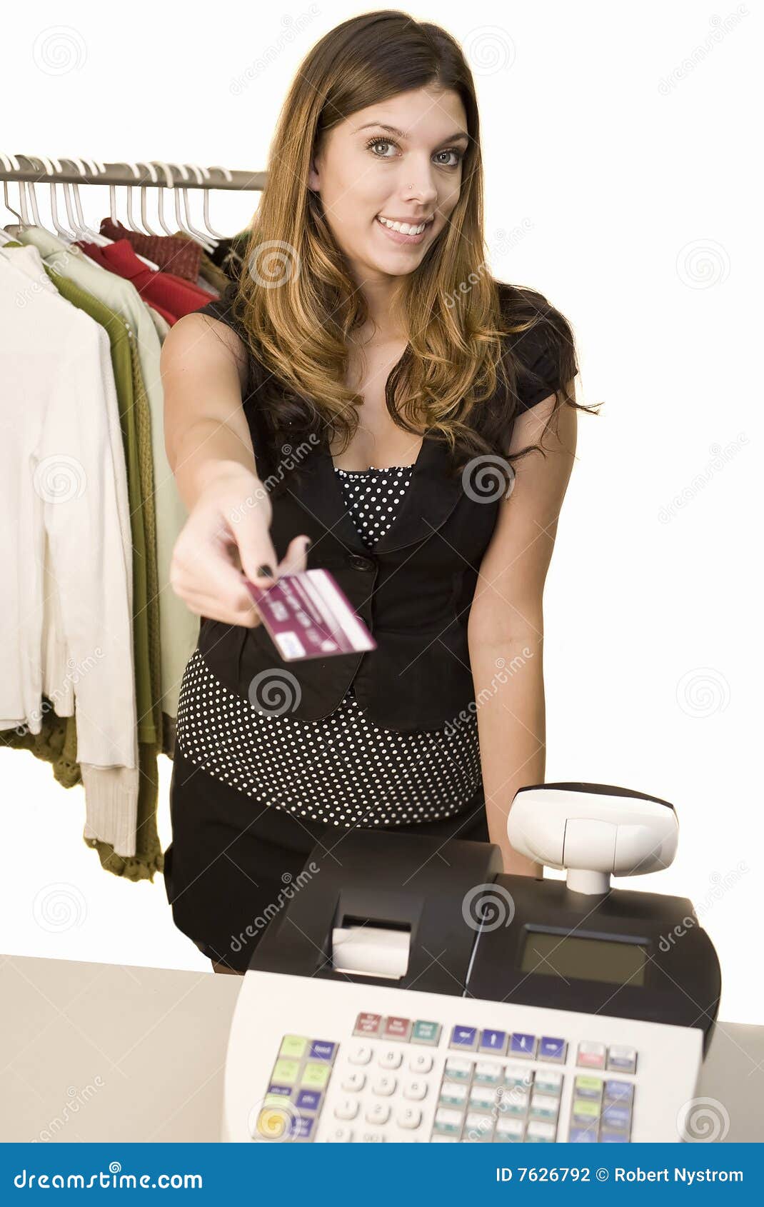 Woman paying at register stock photo. Image of money, hand - 7626792