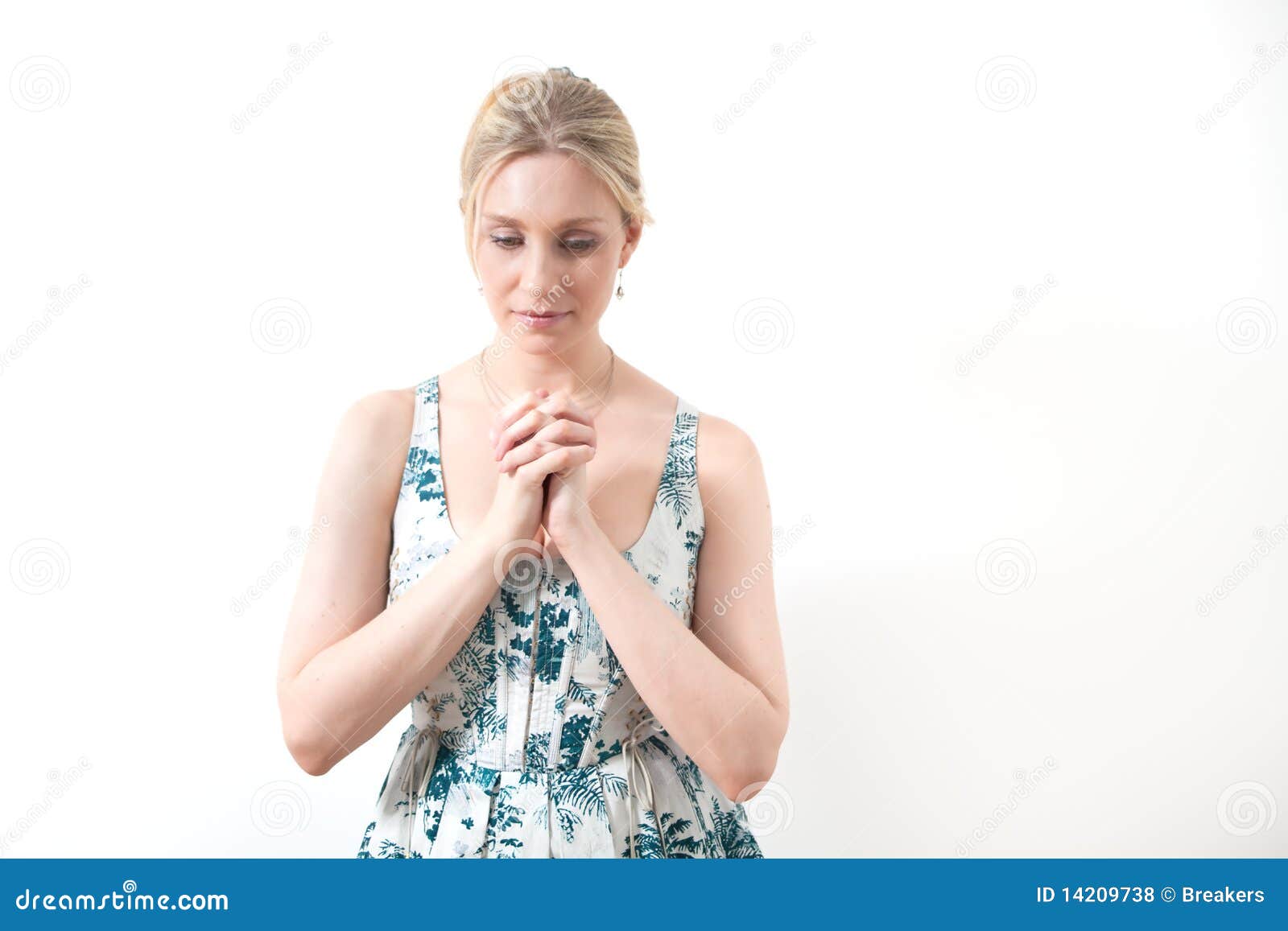 Woman at peace and praying stock photo. Image of lady - 14209738