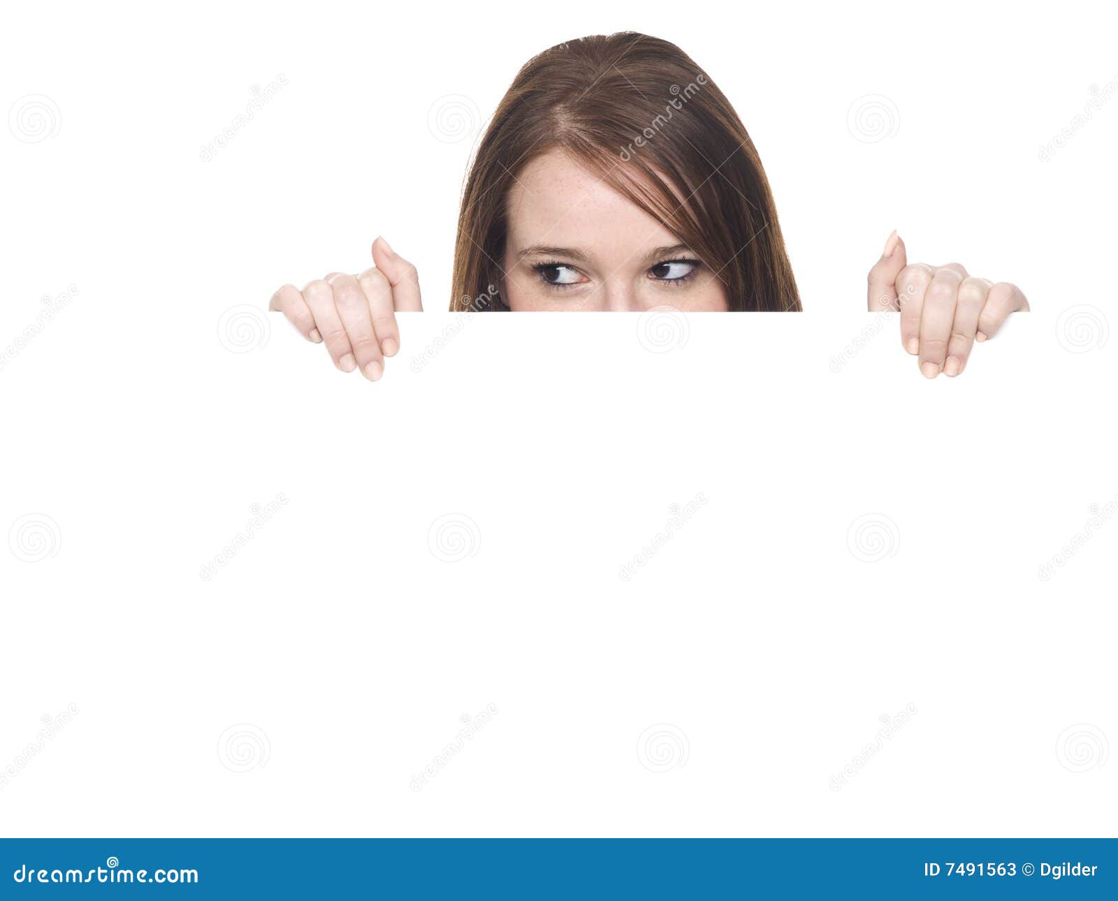 Woman - Peeking Side stock image. Image of person, pretty - 7491563