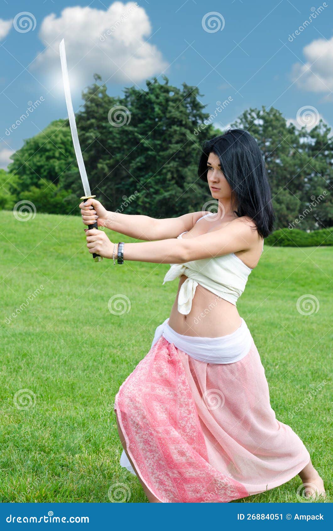 Woman Performing with a Sword Stock Image - Image of background ... Woman Performing with a Sword Stock Image - Image of background ...