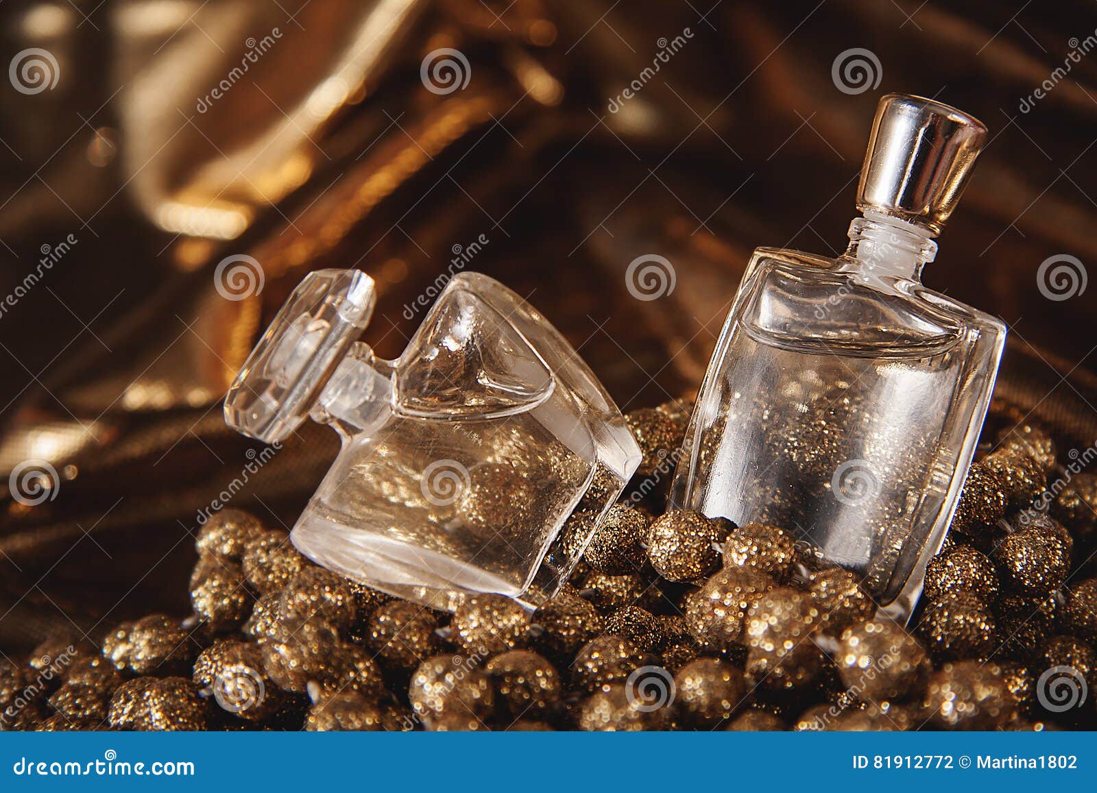 Woman Perfume on Gold Background. Stock Photo - Image of feminine ...