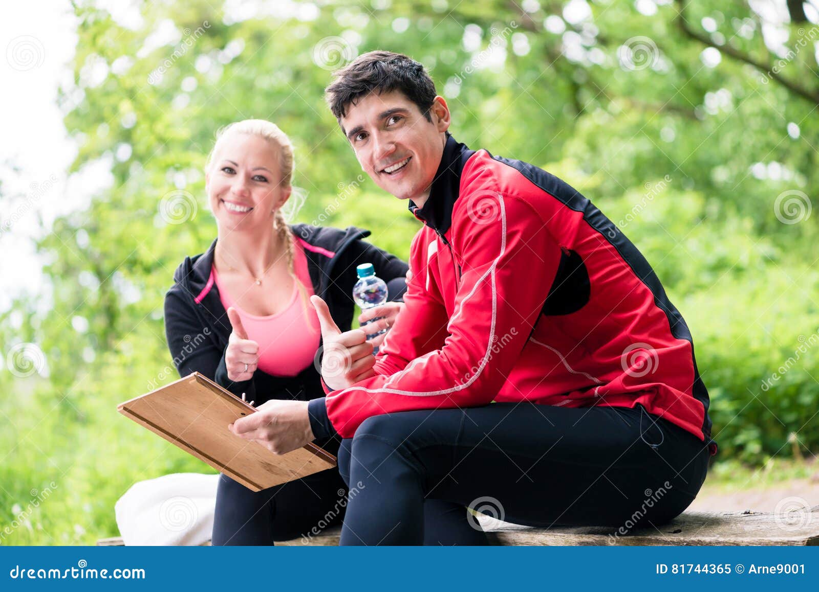 Woman with Personal Trainer at Running Evaluation Stock Image - Image ...