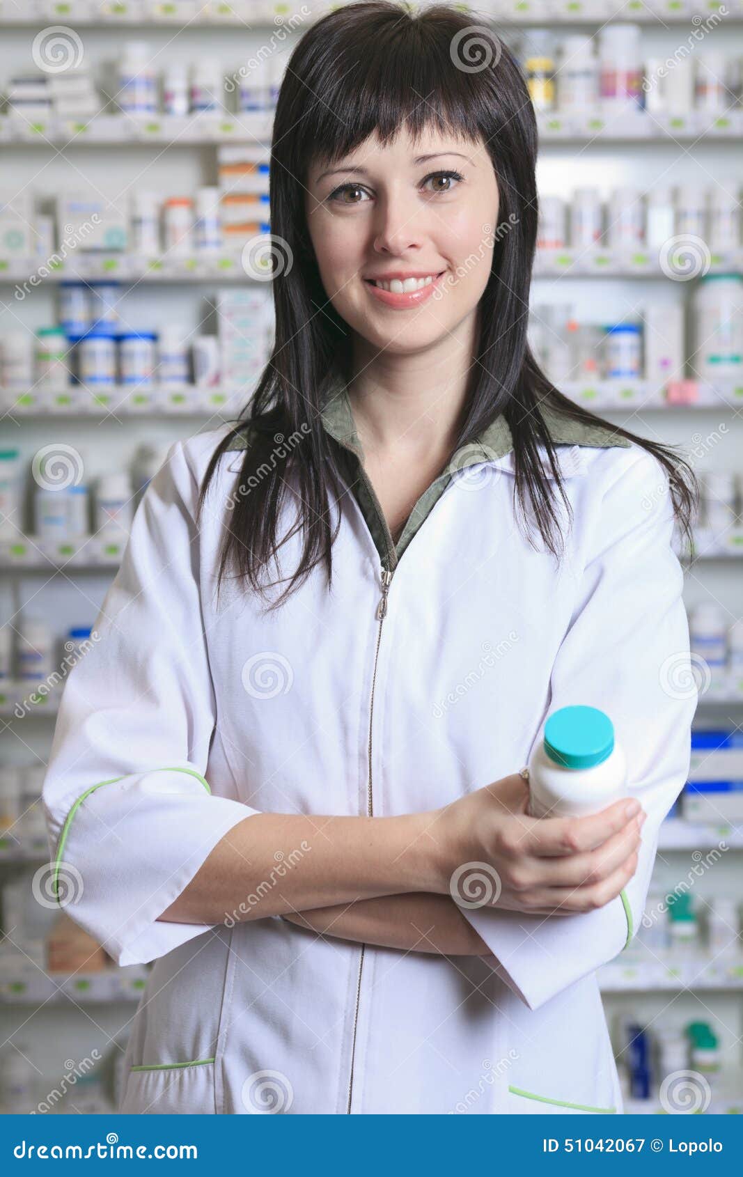 Woman Pharmacist at the Pharmacy Place Stock Image - Image of ...