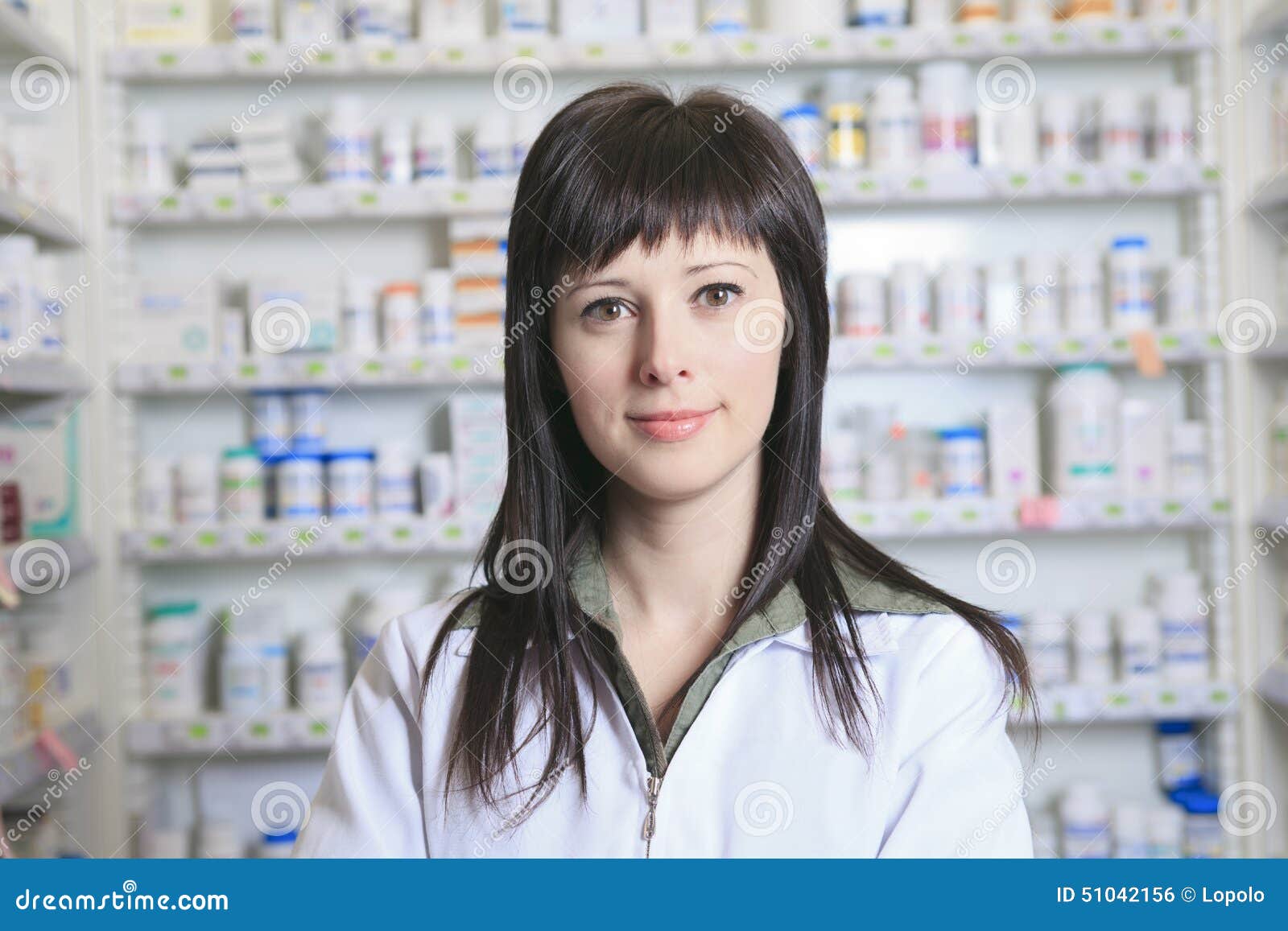 Woman Pharmacist at the Pharmacy Place Stock Photo - Image of girl ...