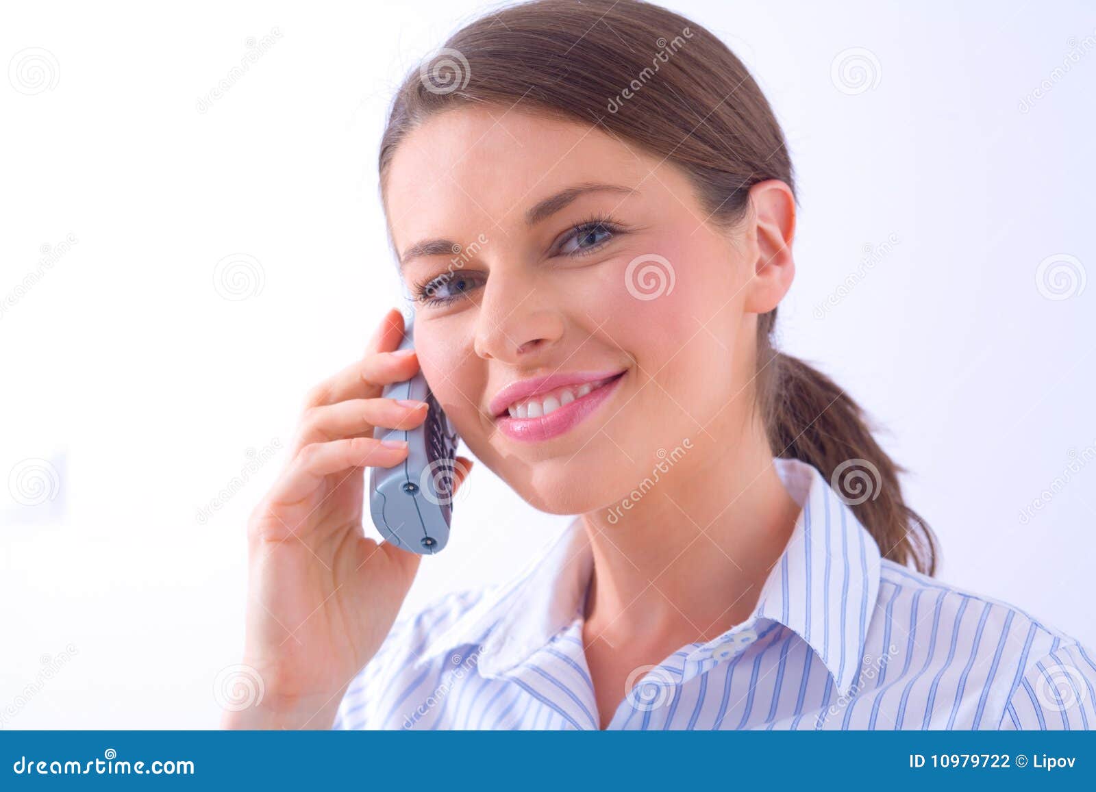 Woman on a phone stock photo. Image of person, phone - 10979722