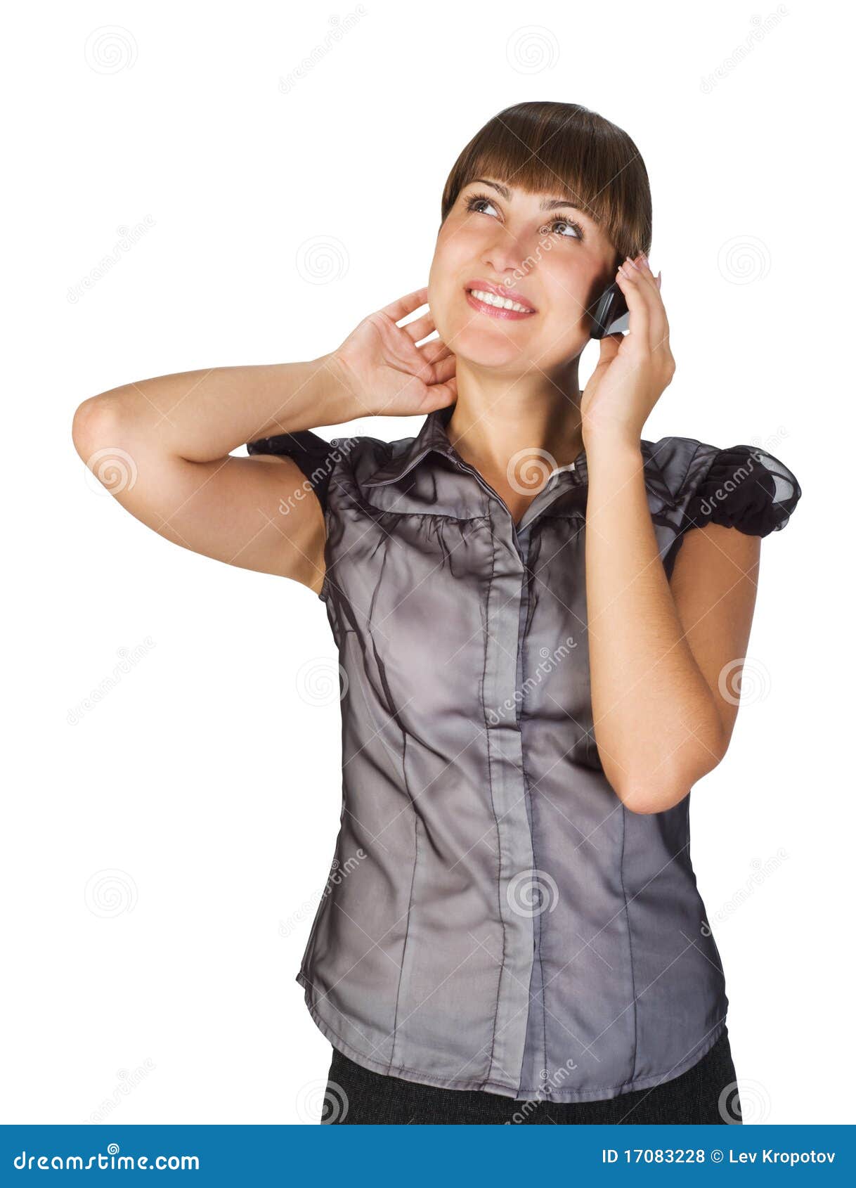 Woman on Phone stock photo. Image of phone, adult, happiness - 17083228