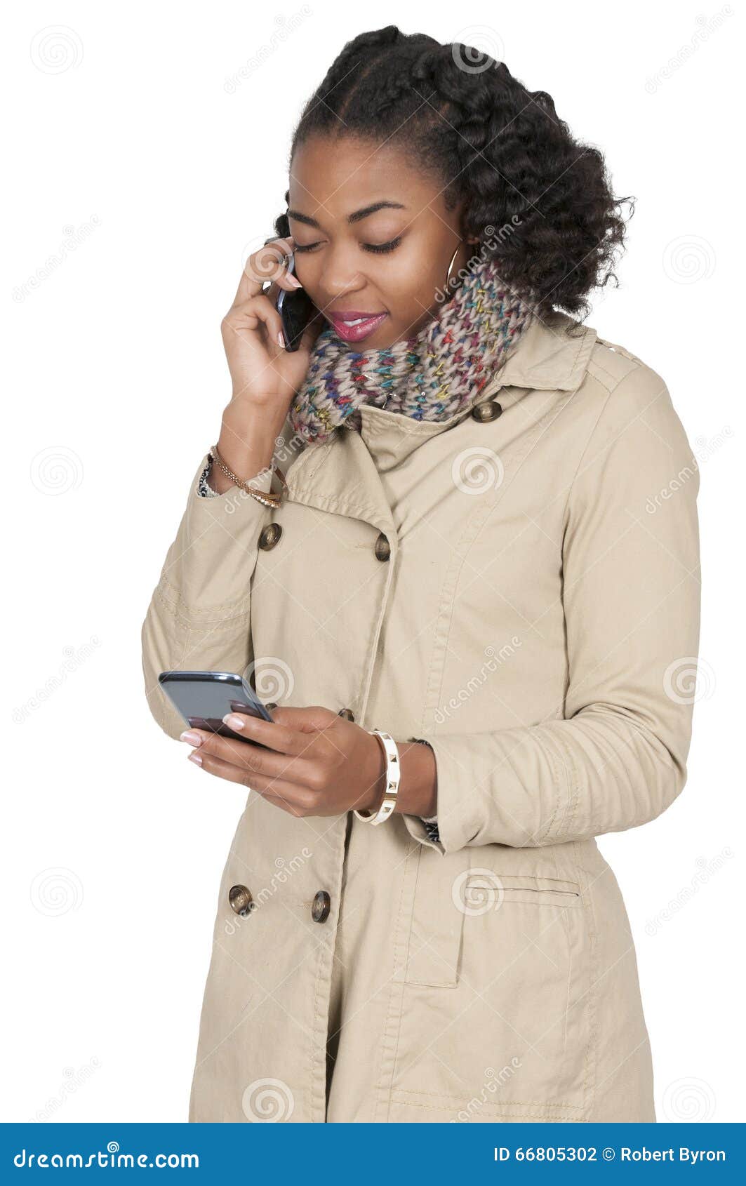 Woman on the Phone stock photo. Image of digital, diverse - 66805302