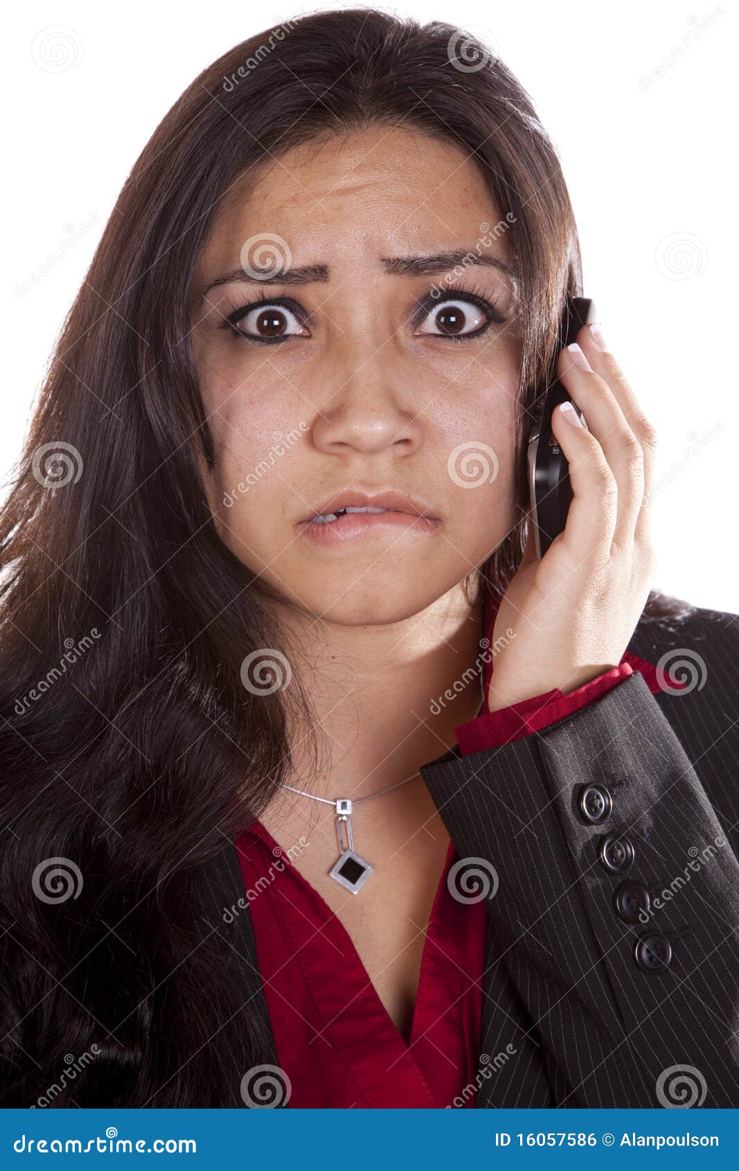 Woman on Phone Frustrated Up Close Stock Photo - Image of furious, girl ...